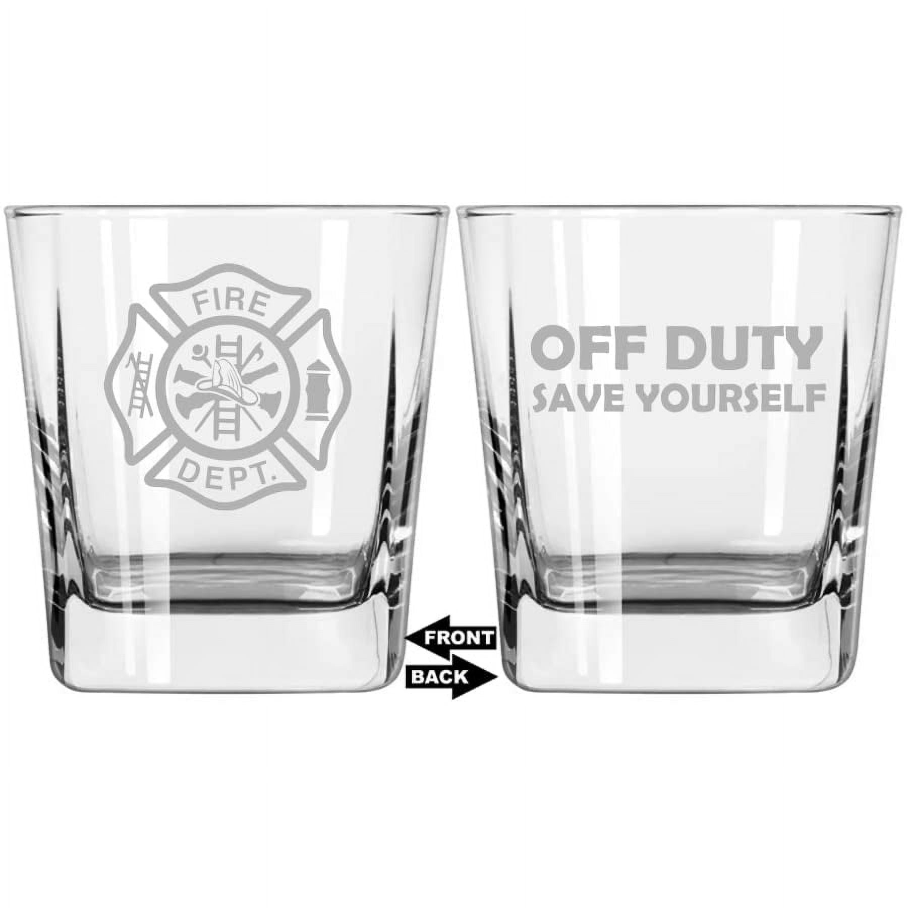 12 oz Square Base Rocks Whiskey Double Old Fashioned Glass Two Sided ...