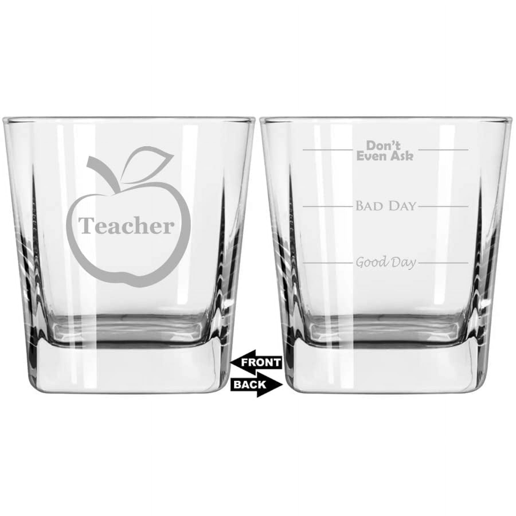 12 oz Square Base Rocks Whiskey Double Old Fashioned Glass Two Sided ...