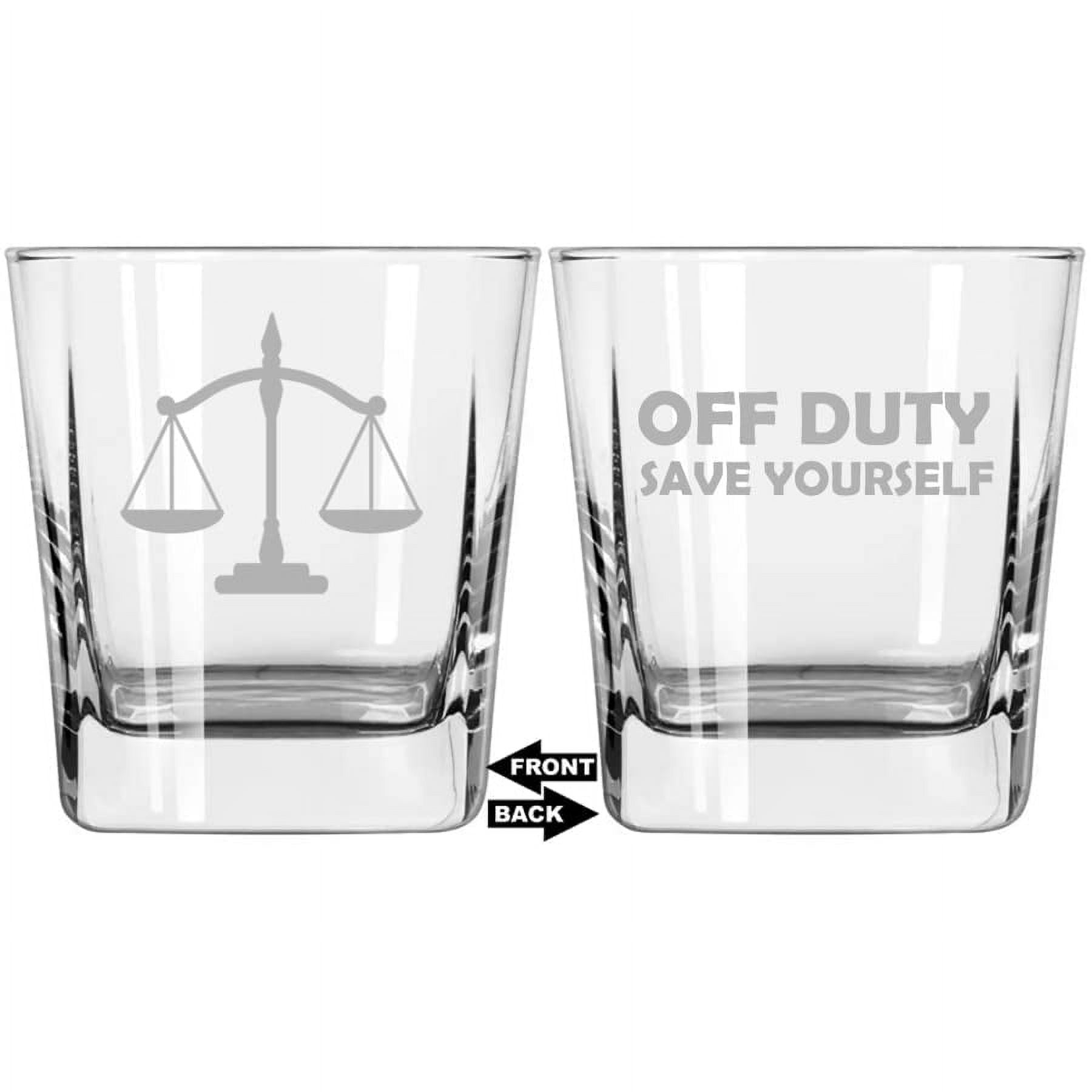 12 oz Square Base Rocks Whiskey Double Old Fashioned Glass Two Sided ...
