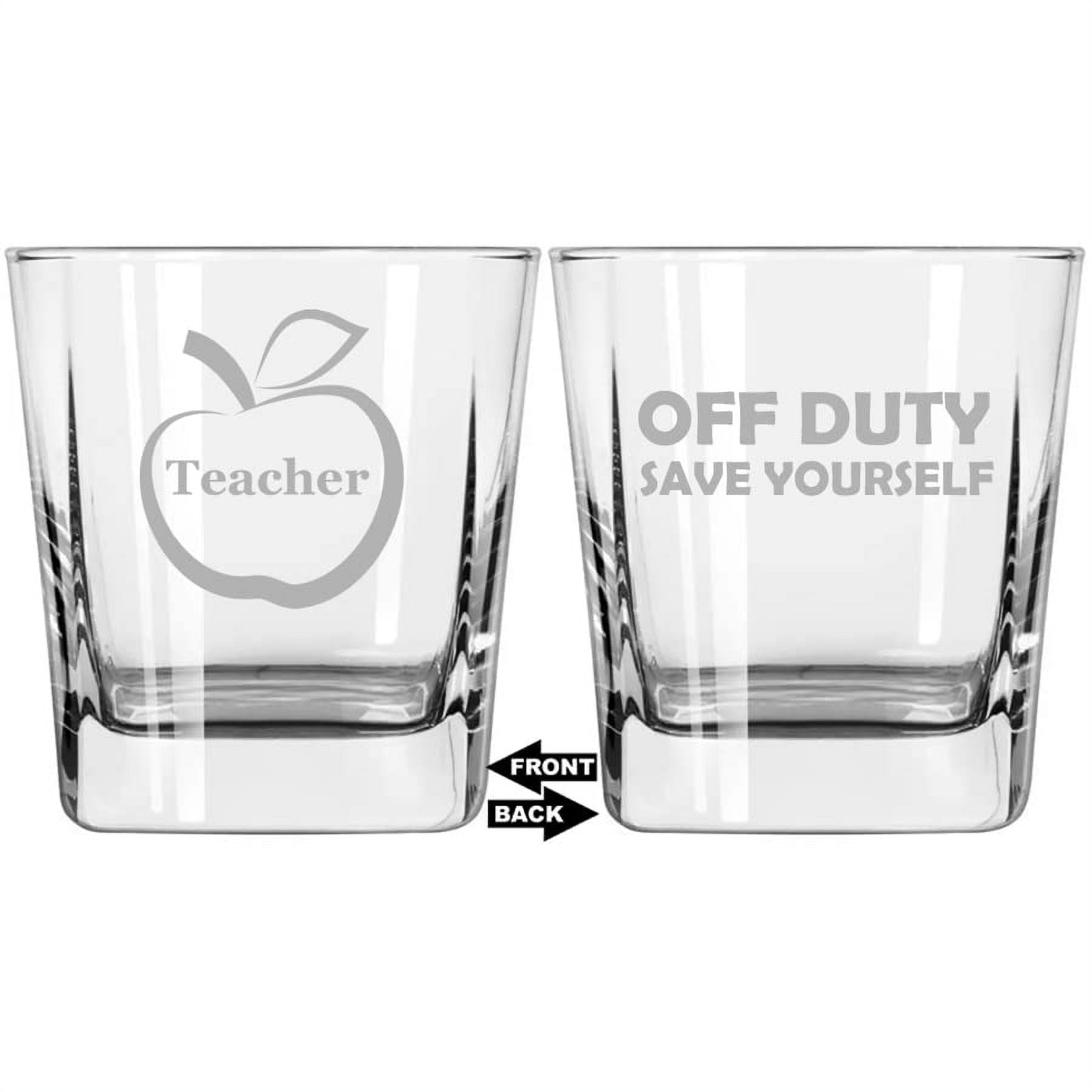 12 oz Square Base Rocks Whiskey Double Old Fashioned Glass Two Sided ...