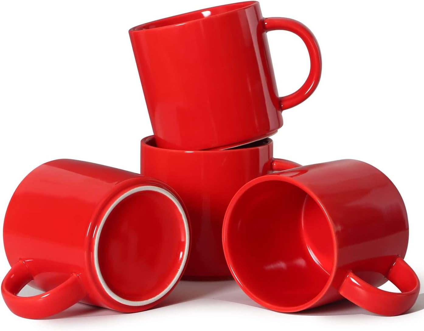 12 oz Stackable Office Coffee Mugs, Novelty Marble Ceramic Mugs for ...