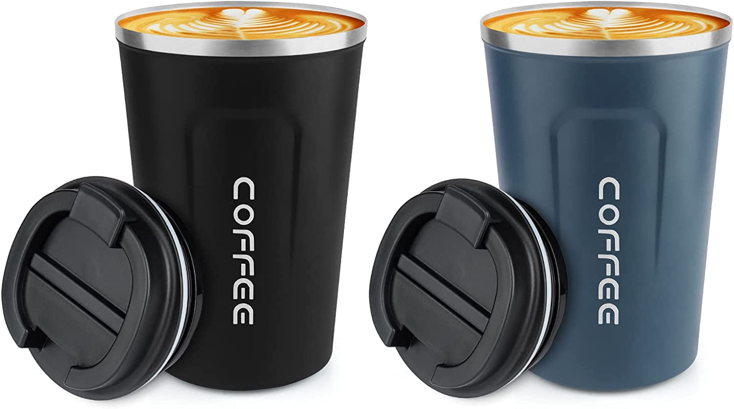 12 oz Stainless Steel Vacuum Insulated Tumbler - Coffee Travel Mug ...