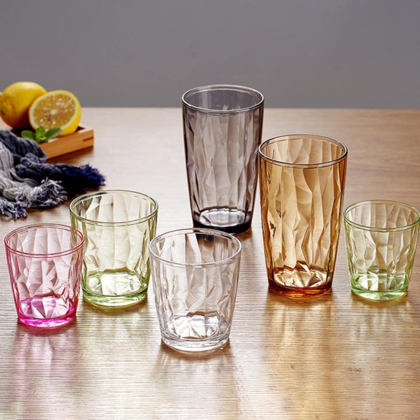 Unbreakable Premium Glasses 12 oz BPA Stackable Reusable Acrylic ...
