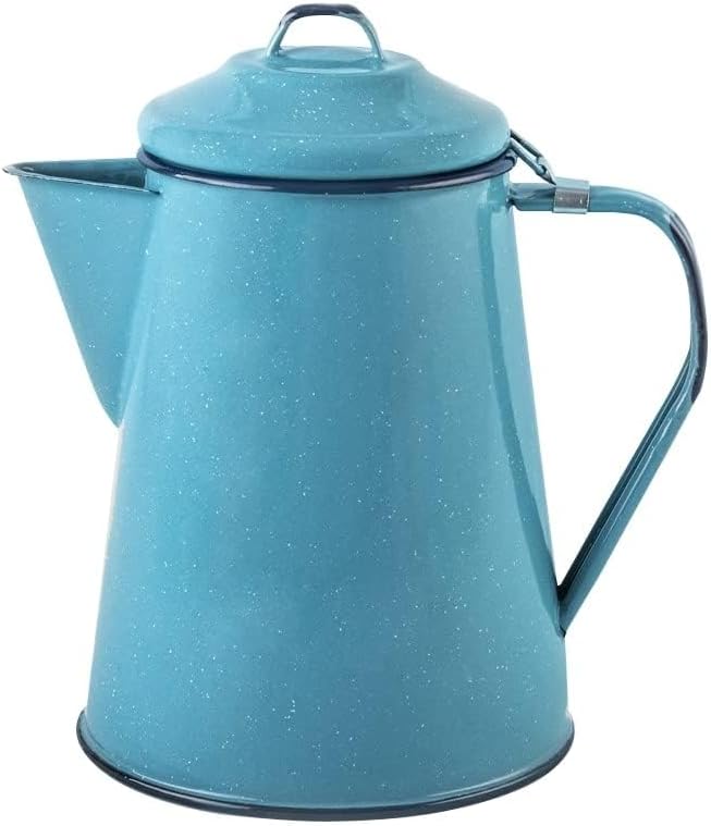 12 oz Vintage Mug (Set of 6) & 2-Quart Coffee Boiler - for Camping and ...