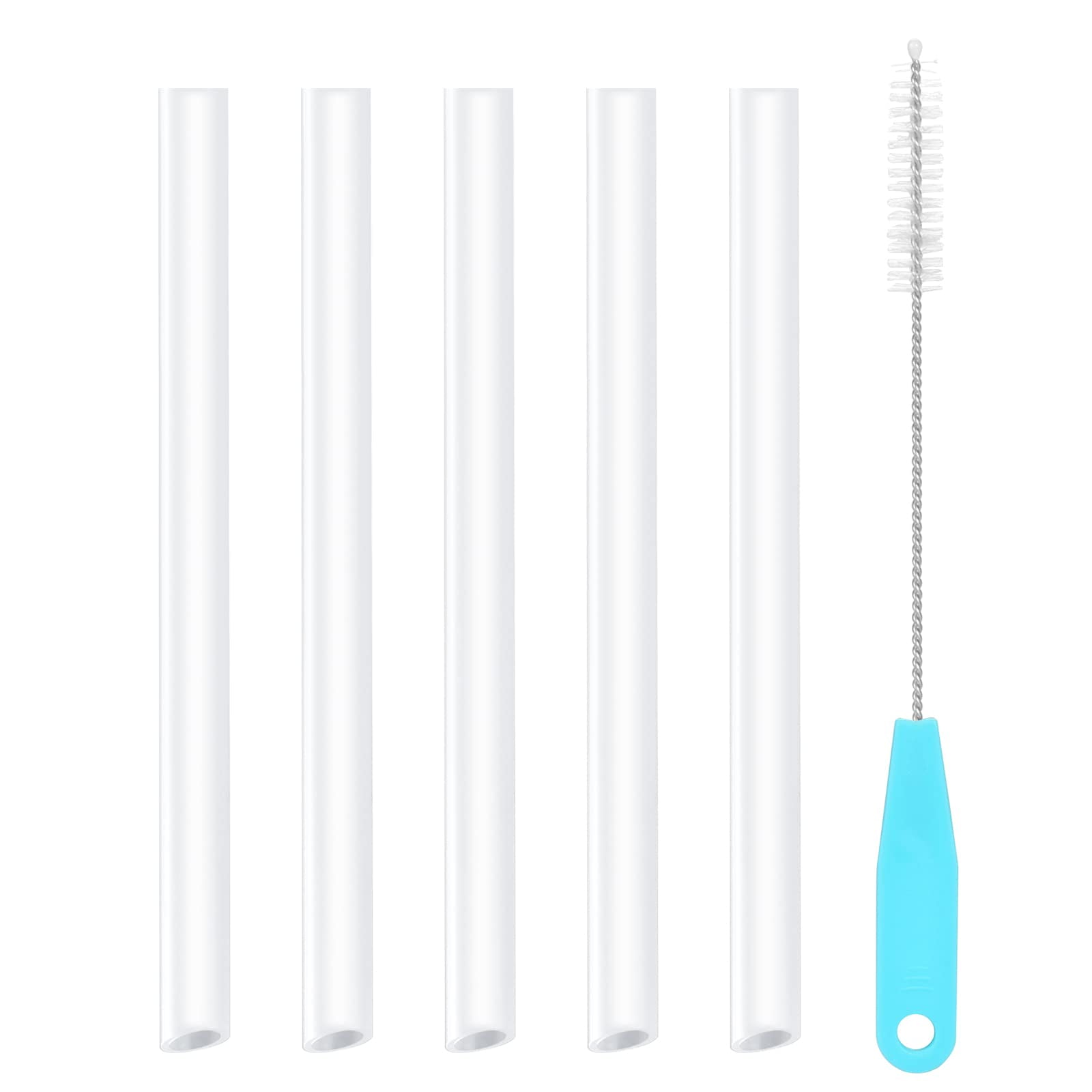 12 oz Water Bottle Replacement Straws, 5 Straws with Cleaning Brush ...