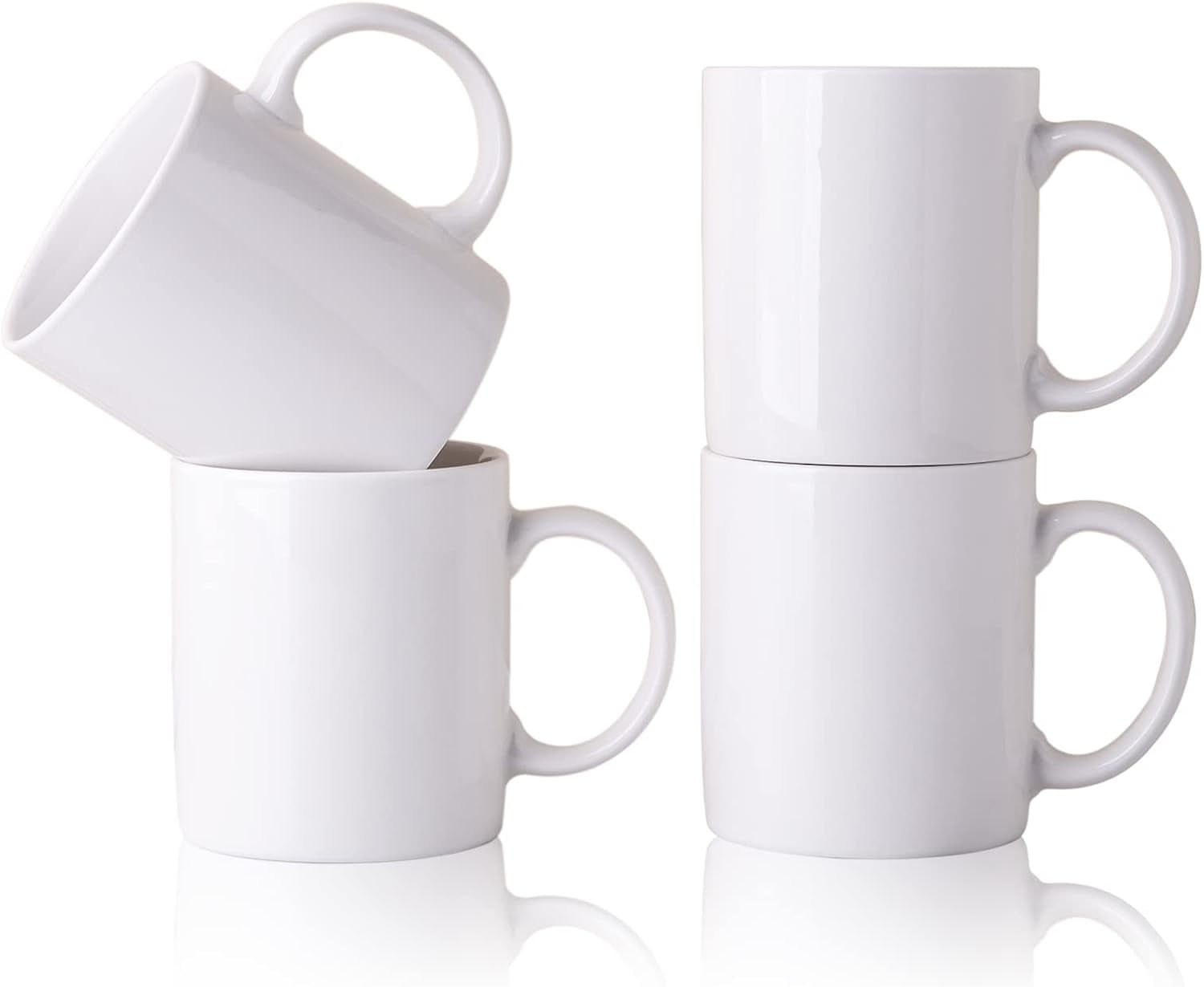 **12 oz off white coffee mugs, ceramic coffee mugs with large handle ...