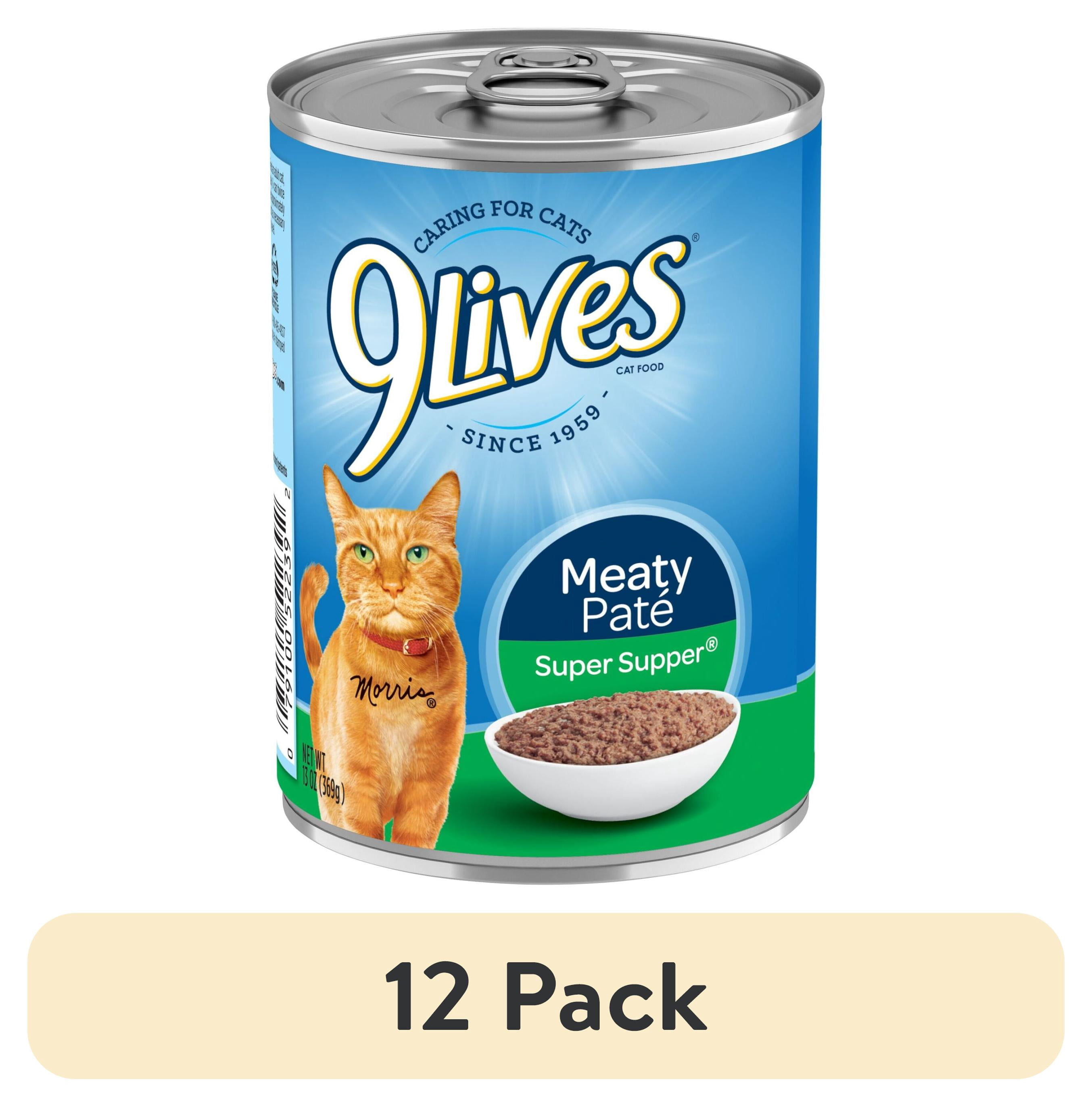 (12 pack) 9Lives Meaty Paté Super Supper Wet Cat Food, 13-Ounce Can ...