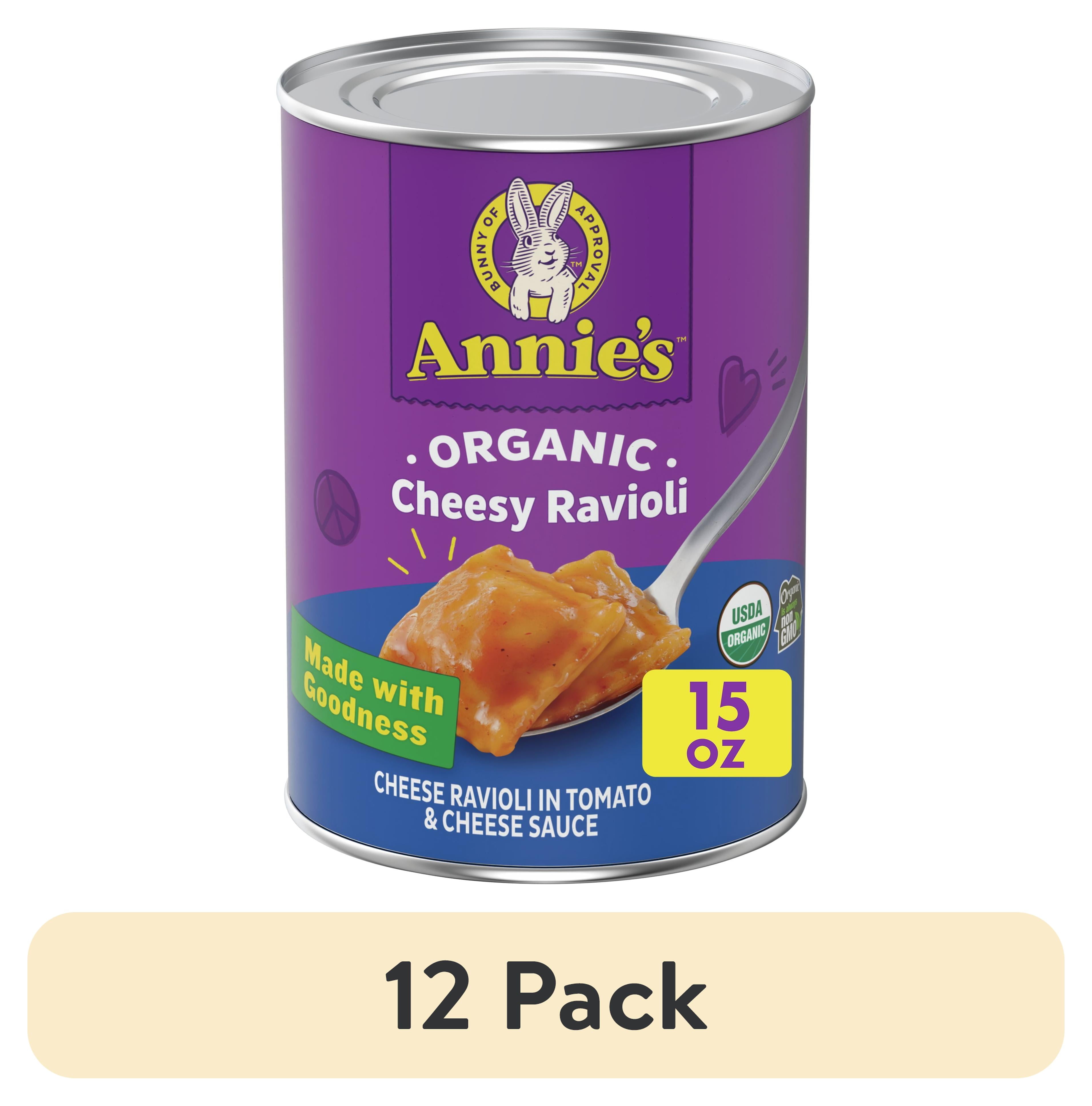 (12 pack) Annie's Organic Cheesy Ravioli in Tomato and Cheese Sauce, 15 ...