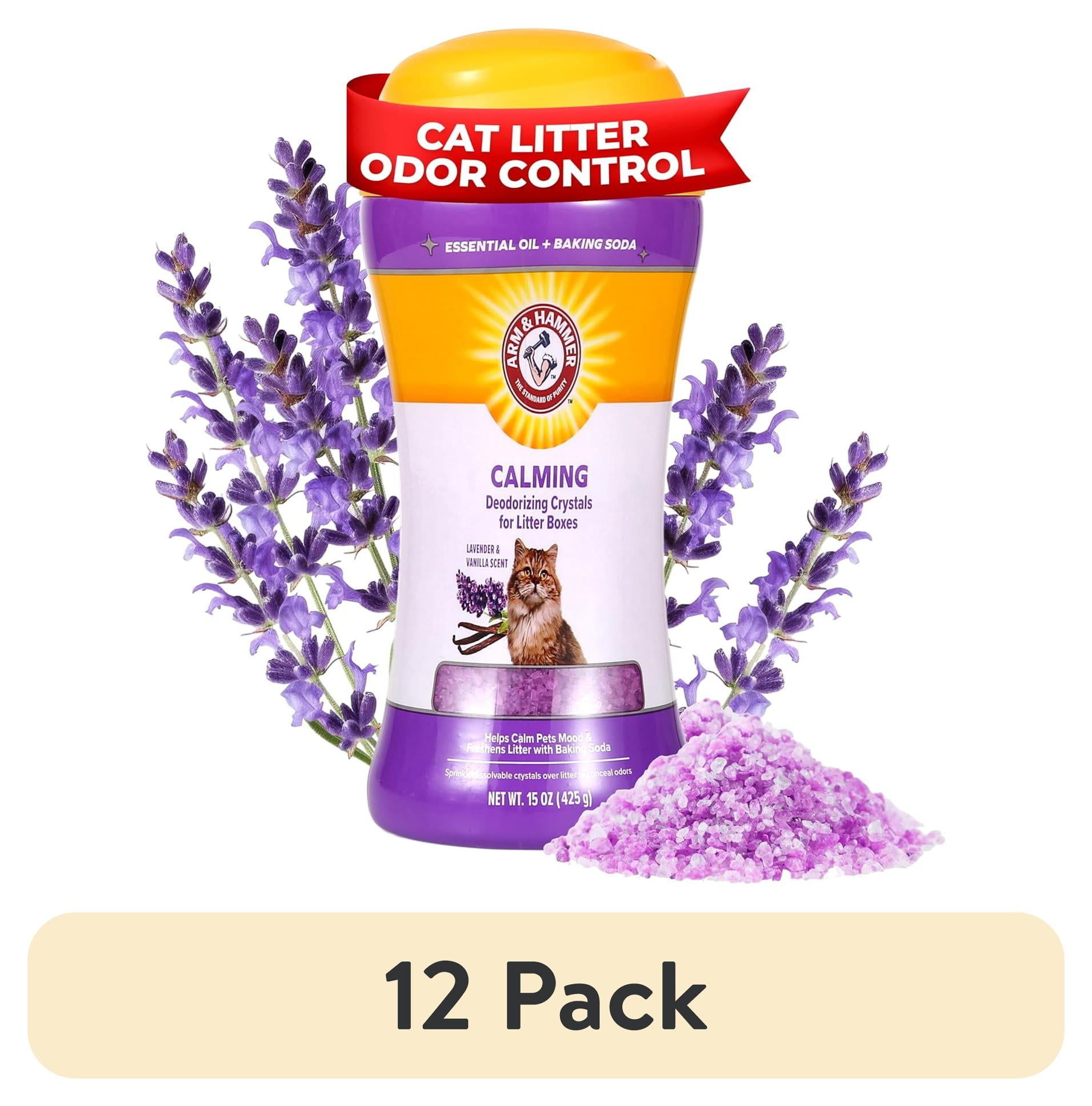 (12 pack) Arm & Hammer Cat Litter Deodorizing Crystals, Lavender ...