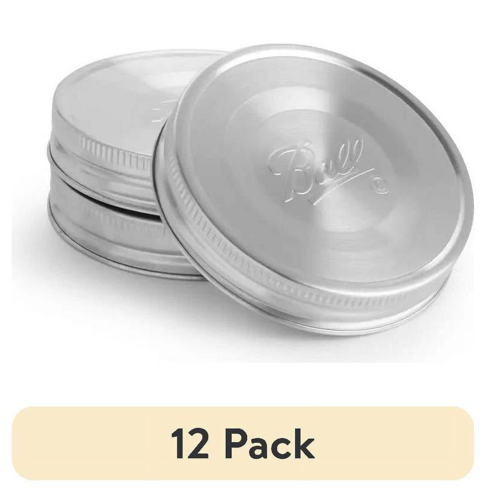 (12 pack) Ball 3-Pack Stainless Steel Mason Jar Lids - Regular Mouth ...