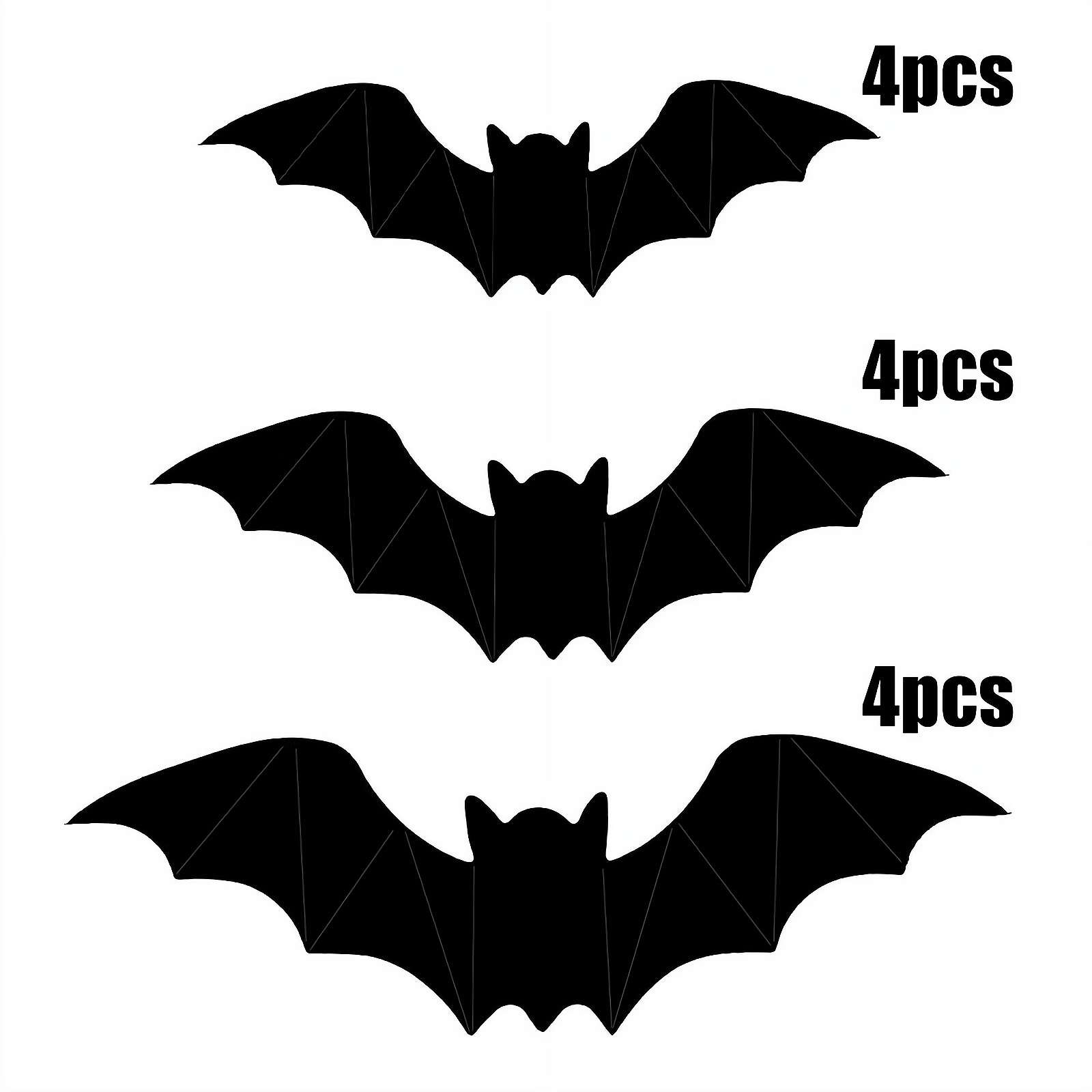 12 pack Bats Halloween Decorations- Light Up Bat Wall Stickers with ...