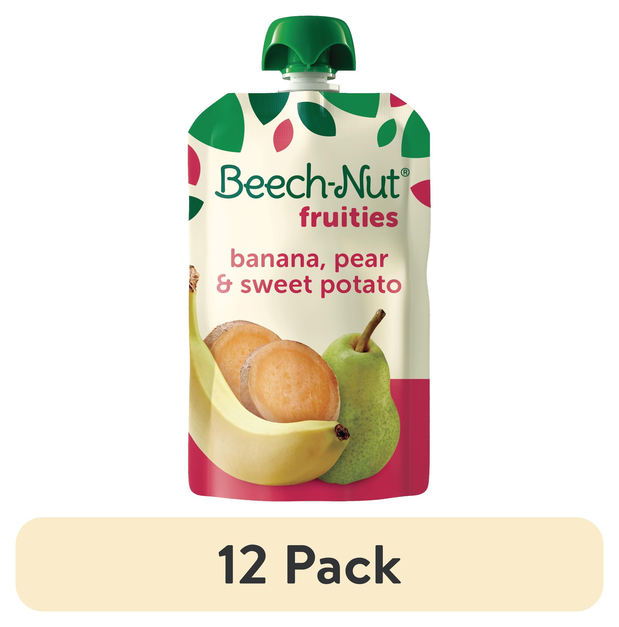 (12 pack) Beech-Nut Fruities Stage 2 Baby Food, Banana Pear & Sweet ...
