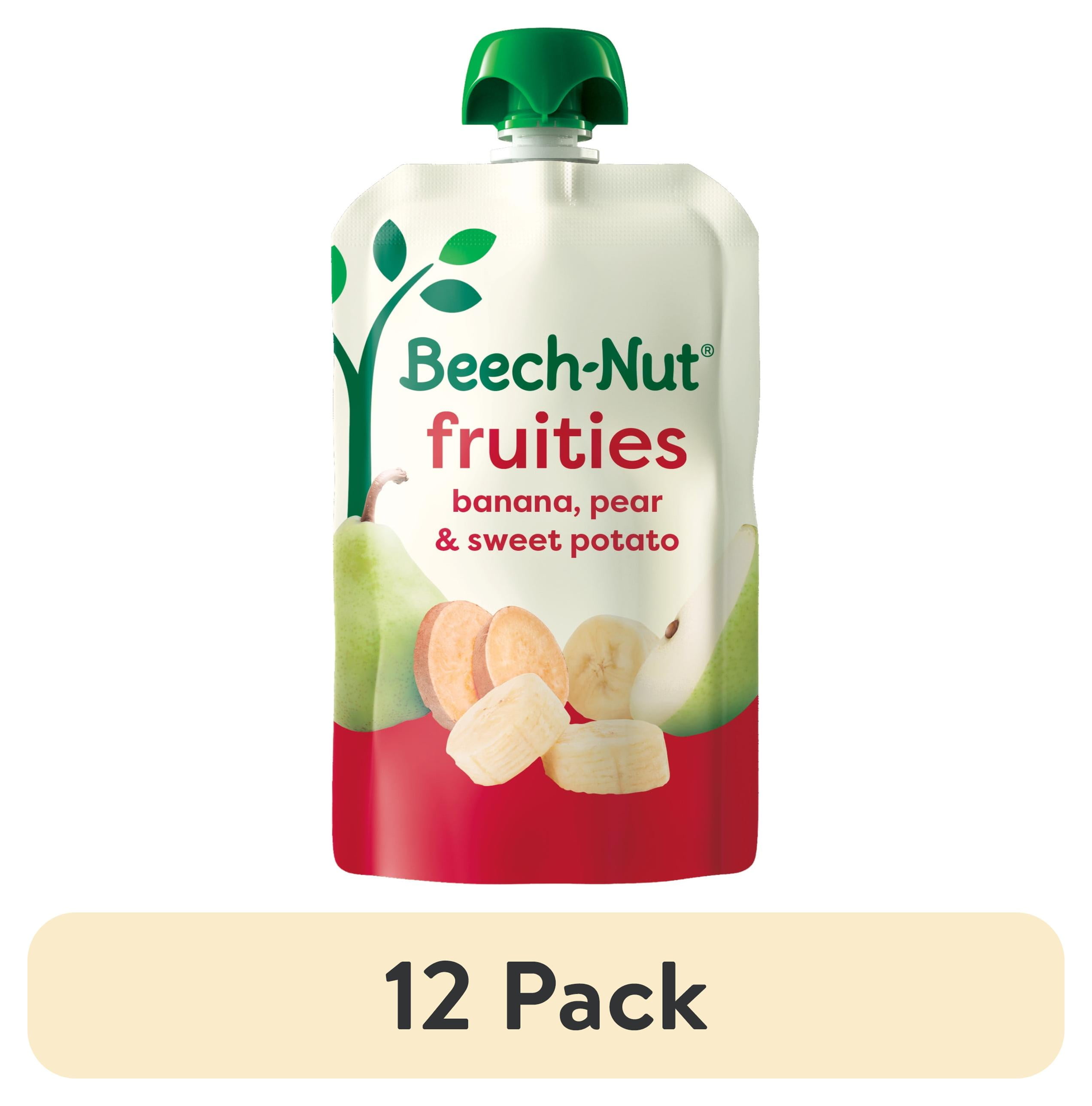 (12 pack) Beech-Nut Fruities Stage 2 Baby Food, Banana Pear & Sweet ...