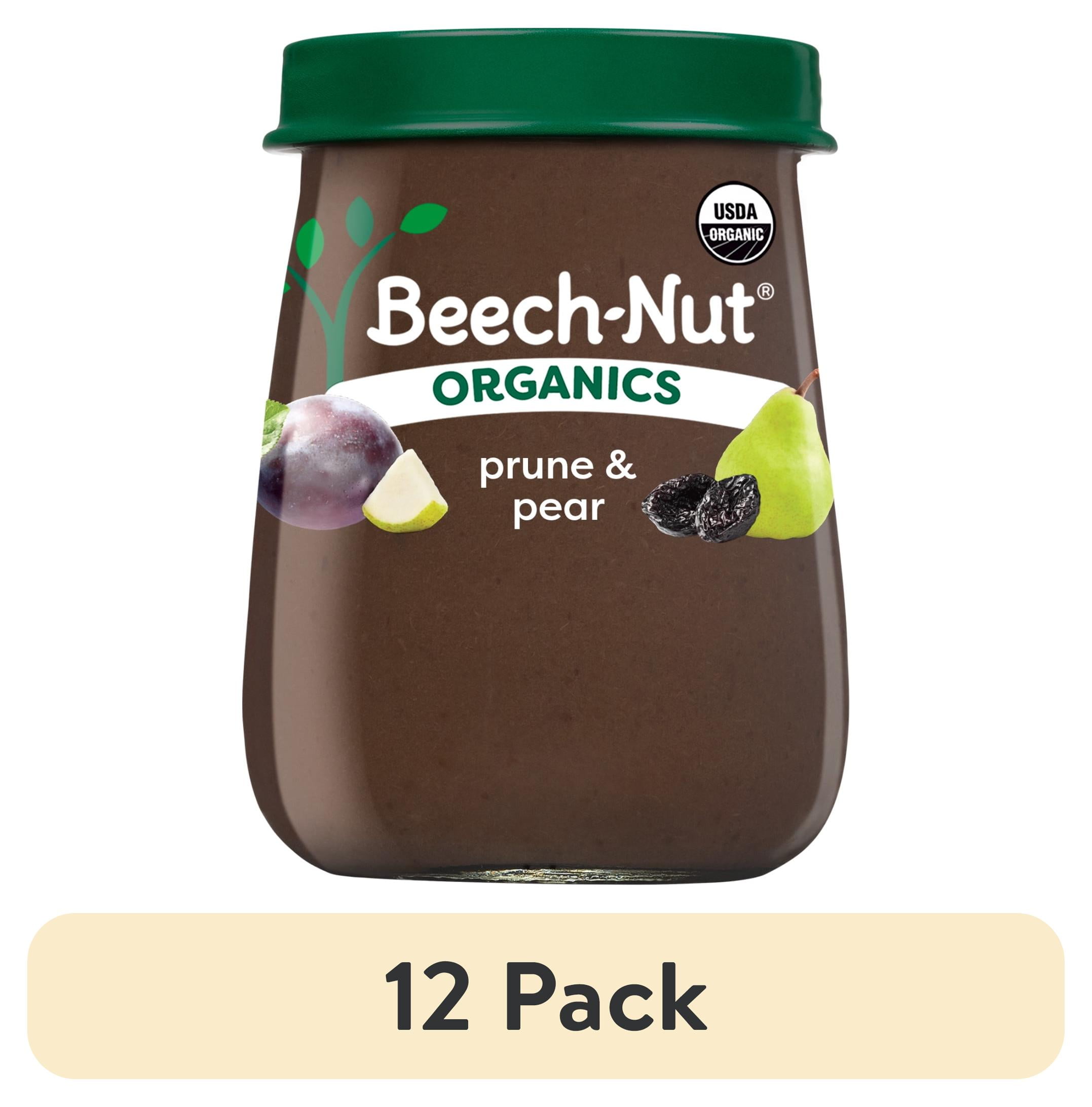 (12 pack) Beech-Nut Organics Stage 2 Organic Baby Food Prunes & Pears ...