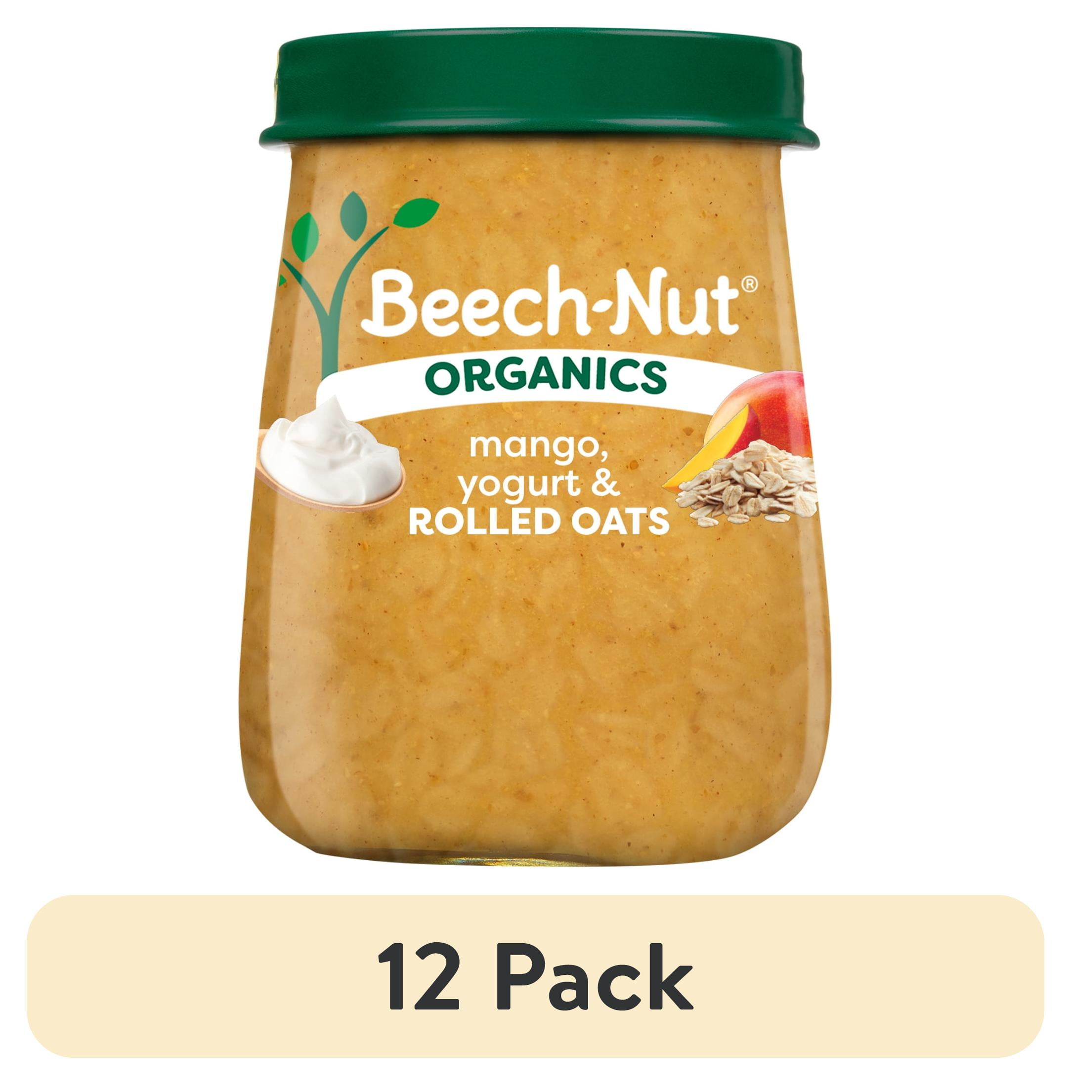 (12 pack) Beech-Nut Organics Stage 3 Organic Baby Food, Mango Yogurt ...
