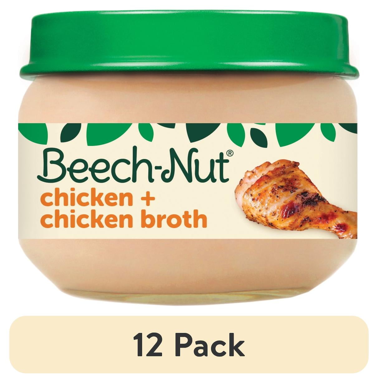 (12 pack) Beech-Nut Stage 1 Baby Food, Chicken & Chicken Broth, 2.5 oz ...