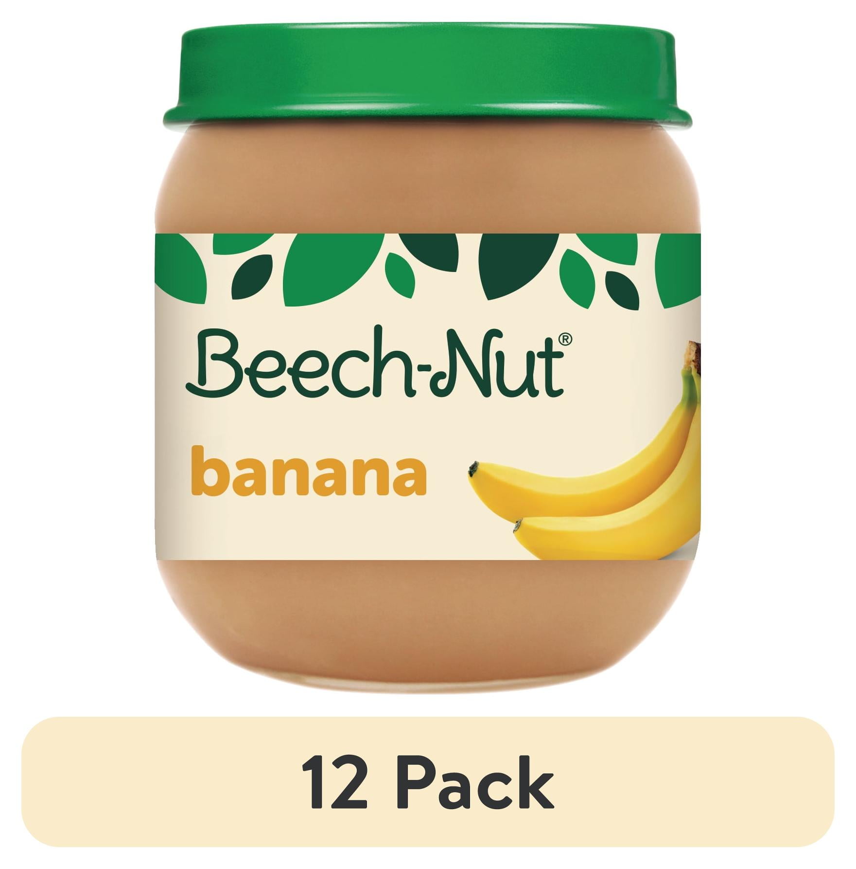 (12 pack) Beech-Nut Stage 2 Baby Food, Banana, 4 oz Jar - Walmart.com