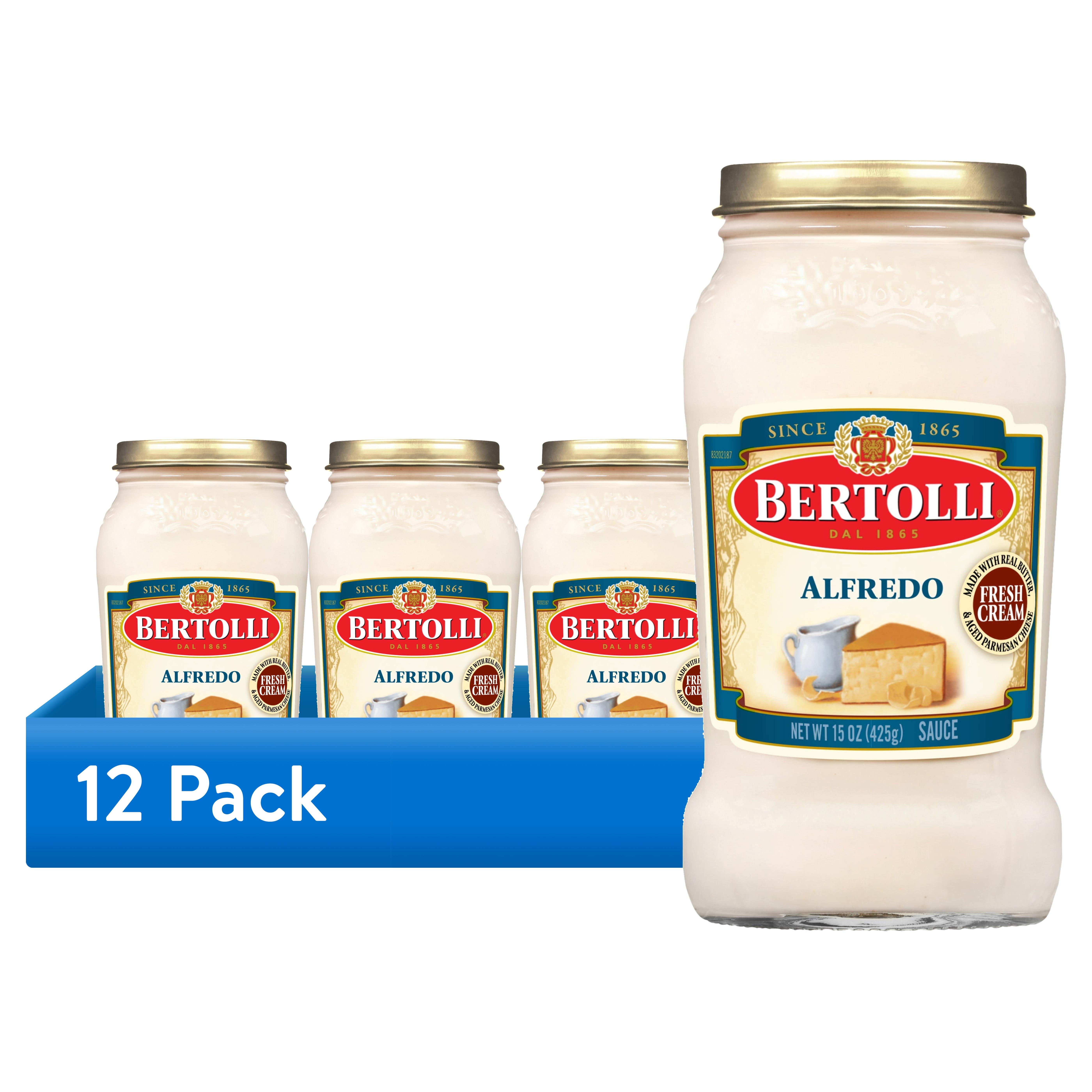 (12 pack) Bertolli Classic Alfredo Sauce, Pasta Sauce with Aged ...