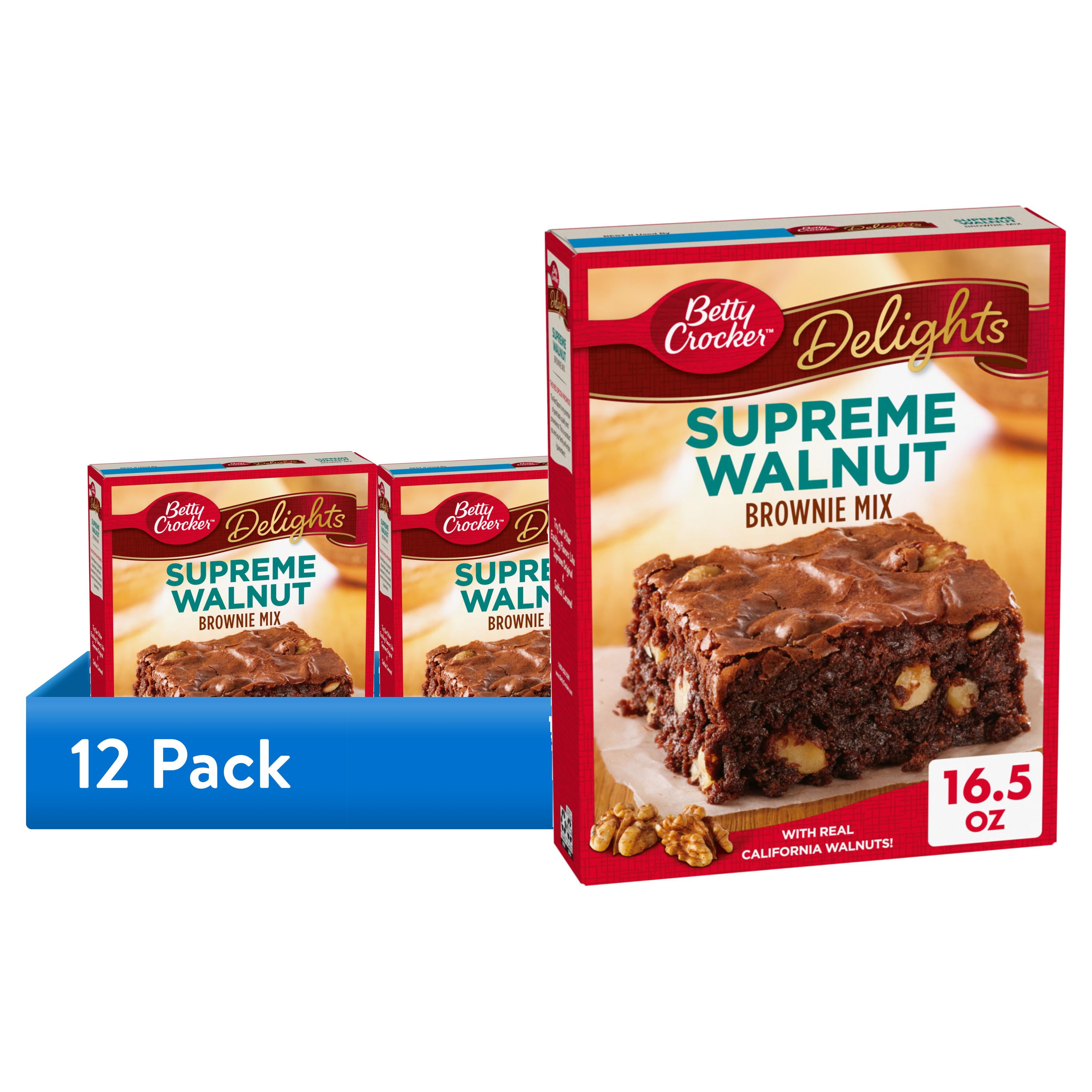 (12 pack) Betty Crocker Delights Supreme Walnut Brownie Mix, 16.5 oz ...
