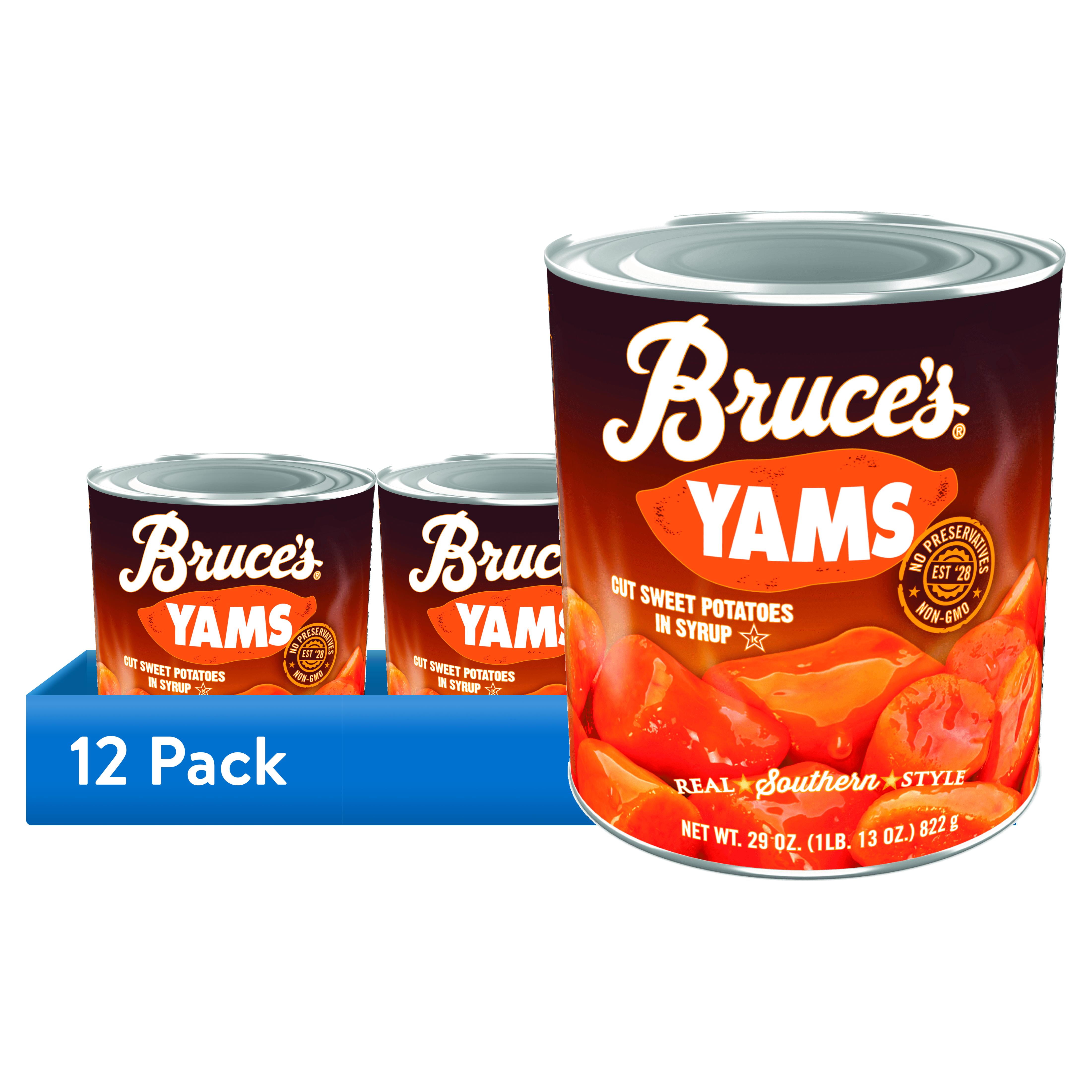 (12 pack) Bruce's Yams Cut Sweet Potatoes in Syrup, 29 oz., Can ...