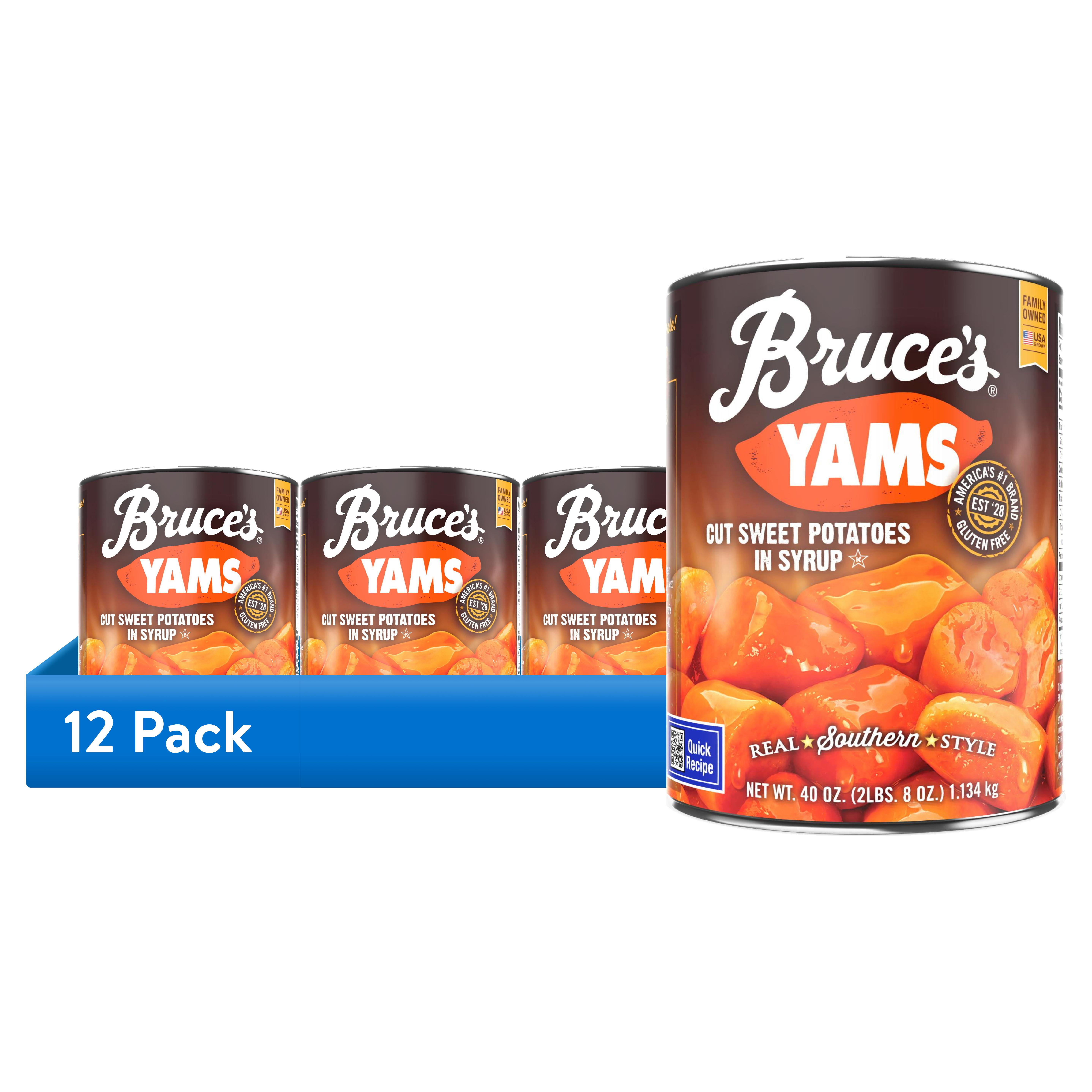 (12 pack) Bruce's Yams Cut Sweet Potatoes in Syrup, Canned Vegetables ...