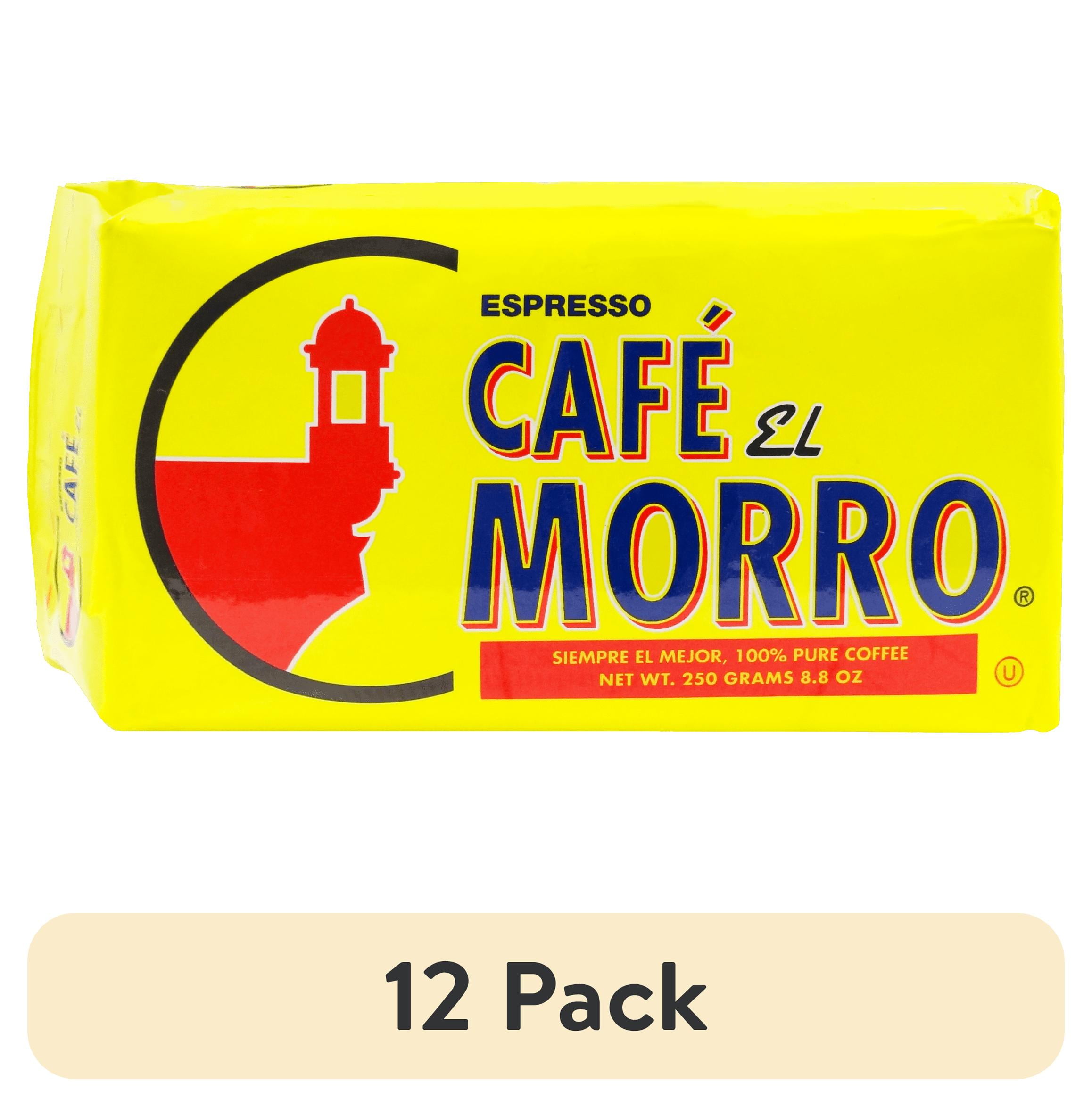 (12 pack) Cafe El Morro Espresso Dark Roast Caffeinated Ground Coffee ...