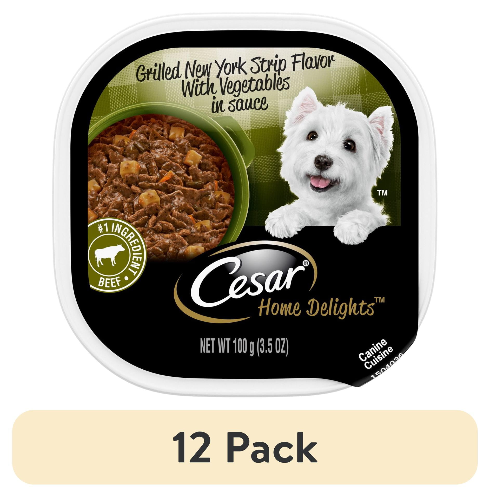 (12 pack) Cesar Home Delights Beef Flavor with Vegetables in Sauce ...