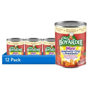 Chef Boyardee Mini Micro Beef Ravioli & Meatballs, Meat Pasta Food, 7.5 ...