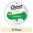 (12 pack) Chinet Classic Premium Disposable Paper Dinner Plates, 10 3/8 ...