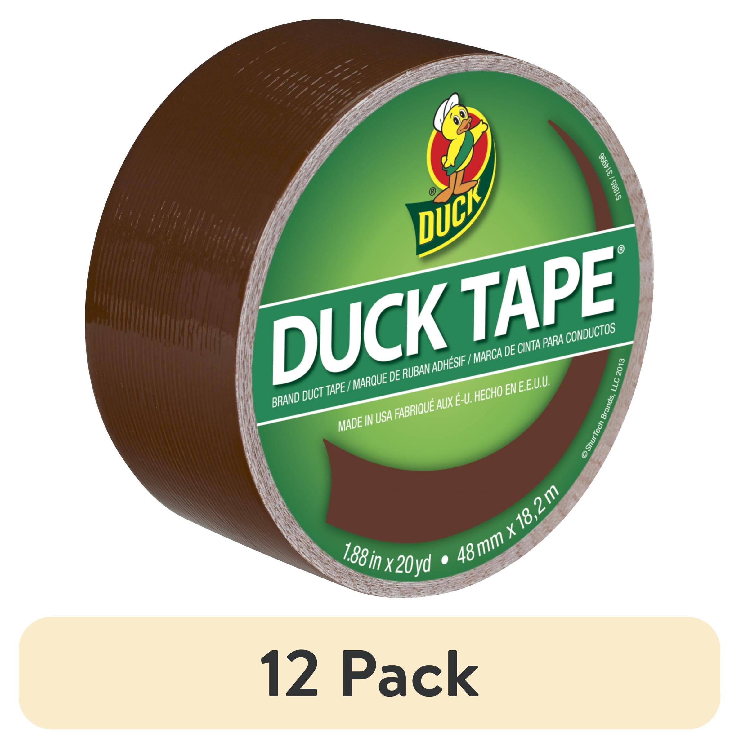 (12 pack) Color Duck Tape Brand Duct Tape, 1.88 in. x 20 yd., Brown ...