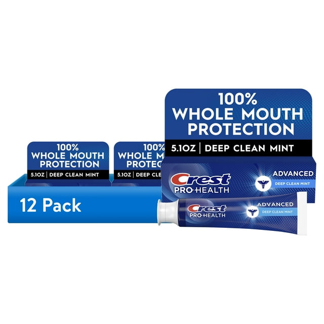 (12 pack) Crest Pro Health Advanced Deep Clean Mint Toothpaste, 5.1 oz ...