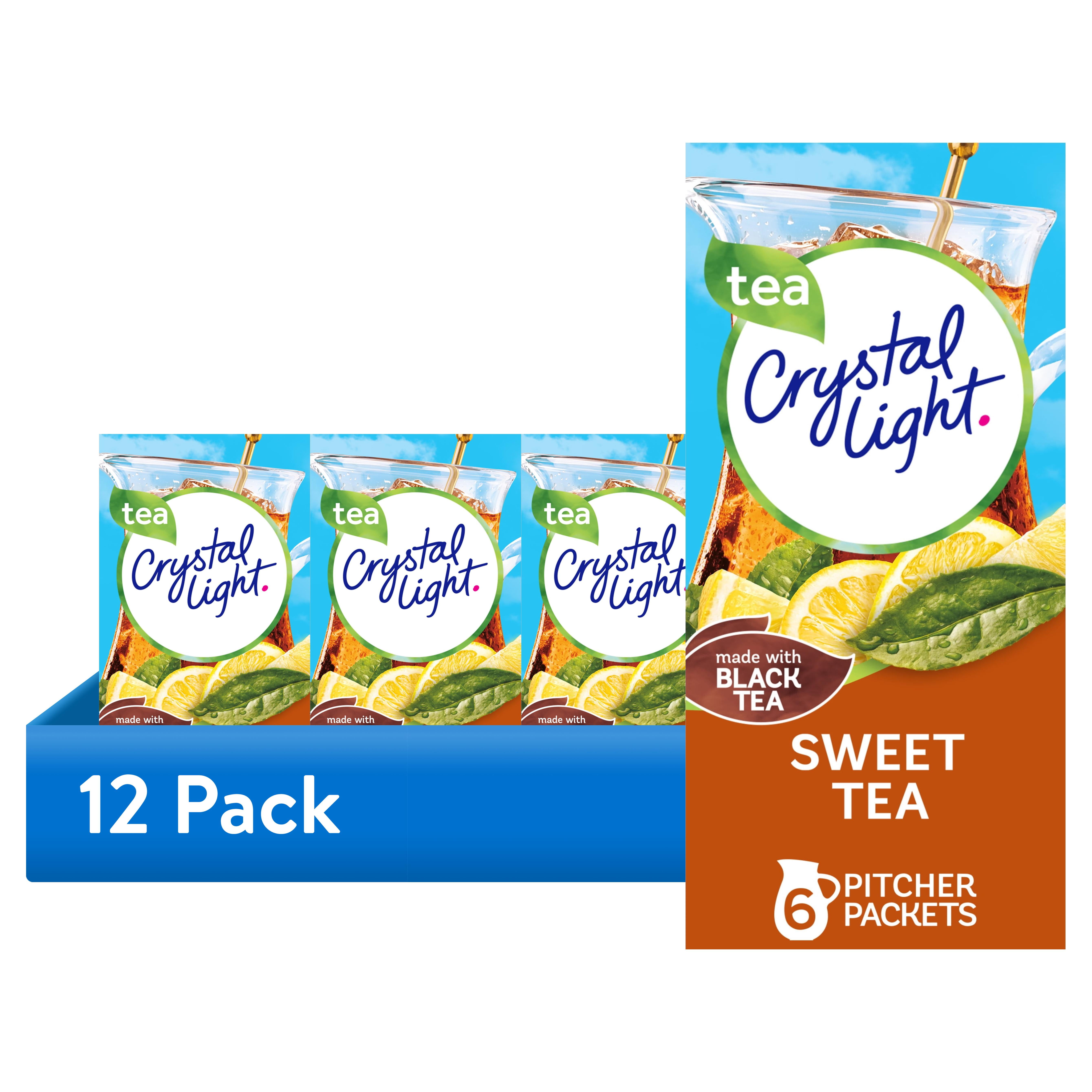 (12 pack) Crystal Light Sweet Tea Sugar Free Drink Mix, 6 Ct Pitcher ...