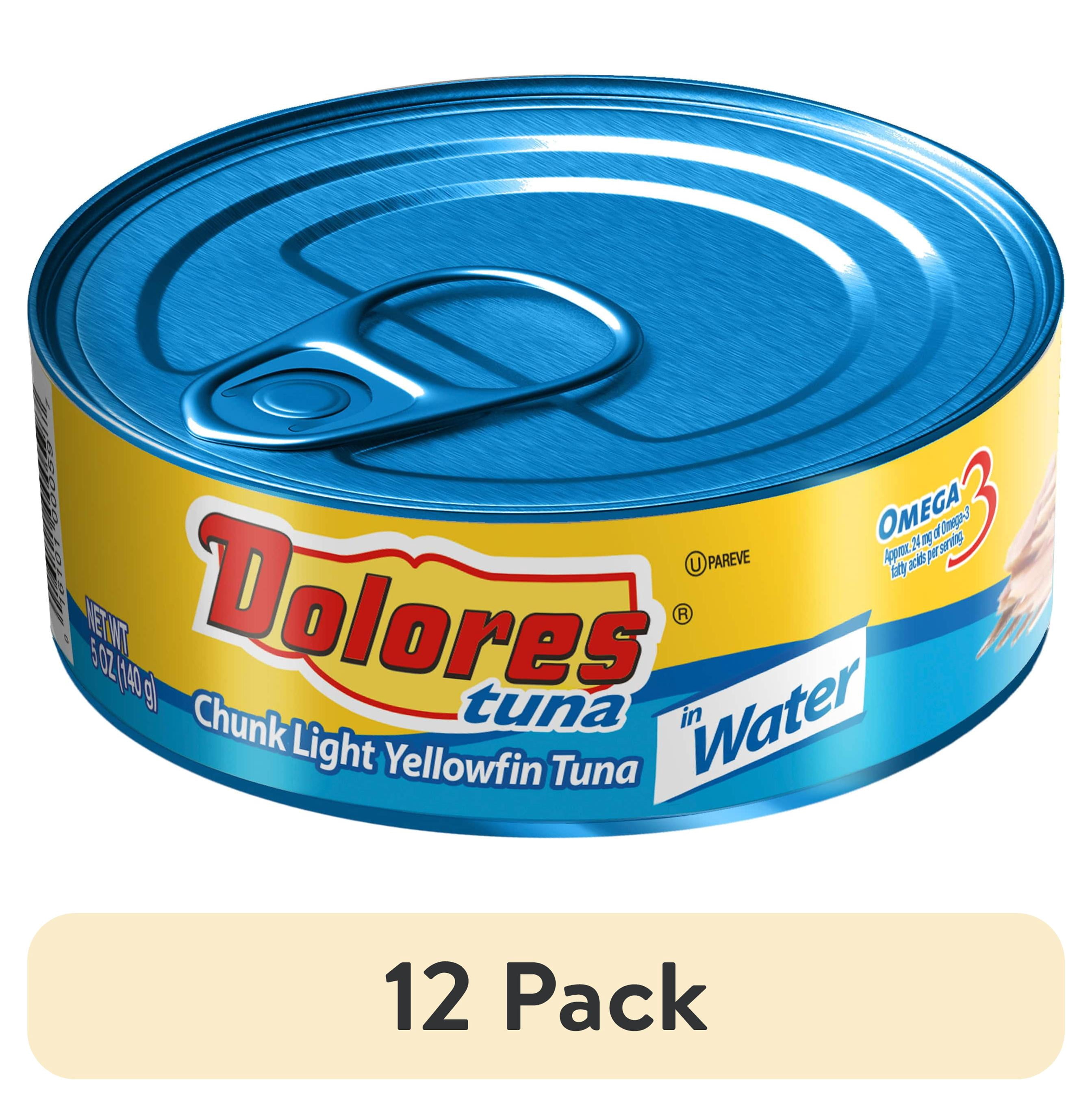 (12 pack) Dolores® Tuna in Water, Chunk Light Yellowfin Tuna in Water ...