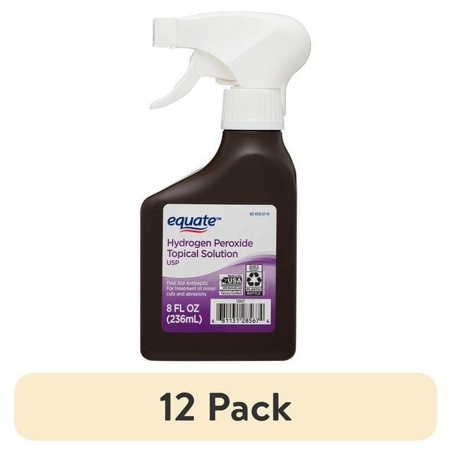 (12 pack) Equate 3% Hydrogen Peroxide Topical Solution Antiseptic Spray ...
