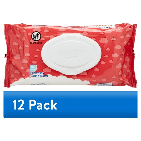 (12 pack) Equate Baby Everyday Clean Wipes with Aloe Vera and Vitamin E ...