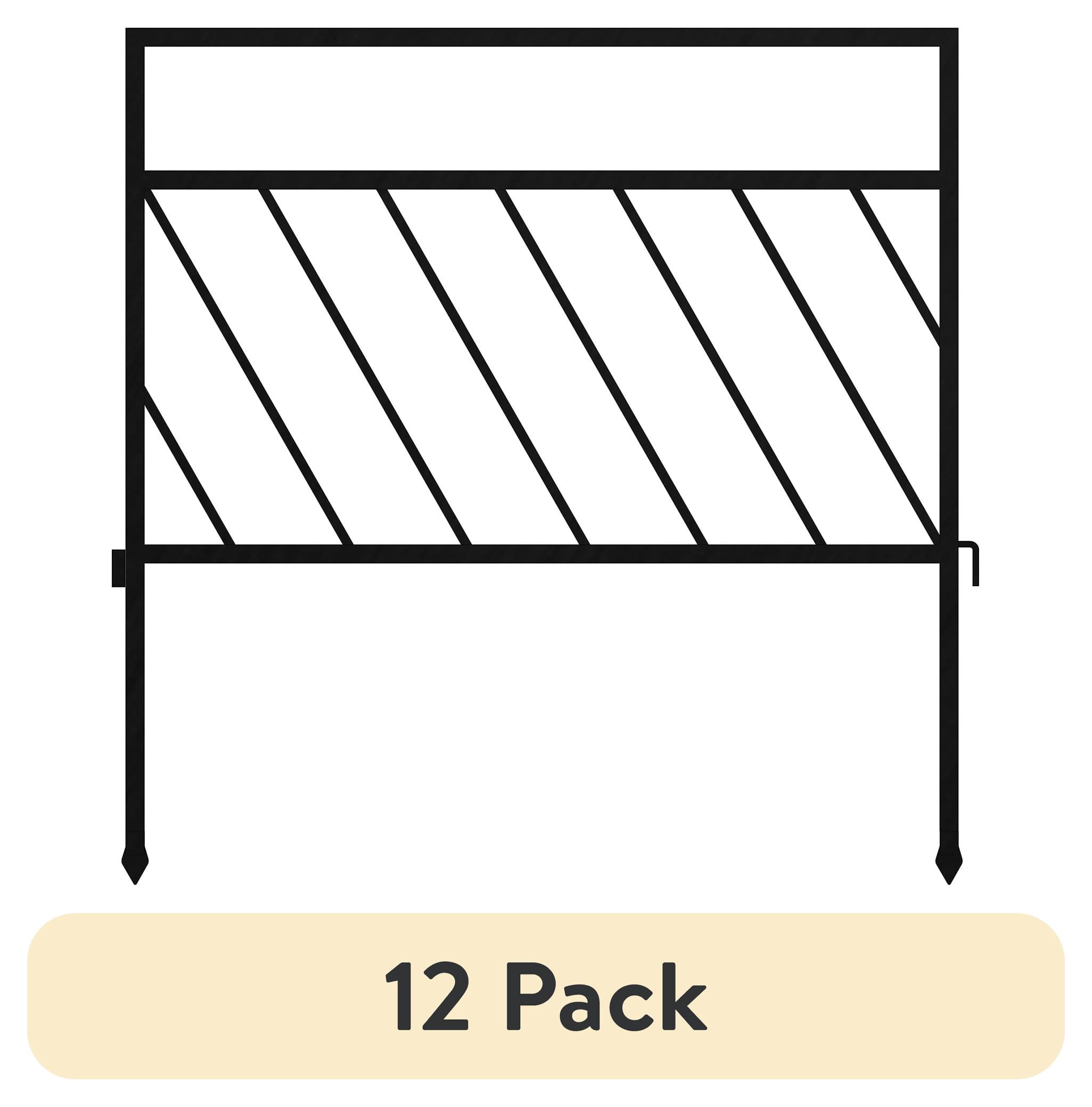 (12 pack) Expert Gardener 18in H x 17.5in W Black Steel Diagonal Garden ...