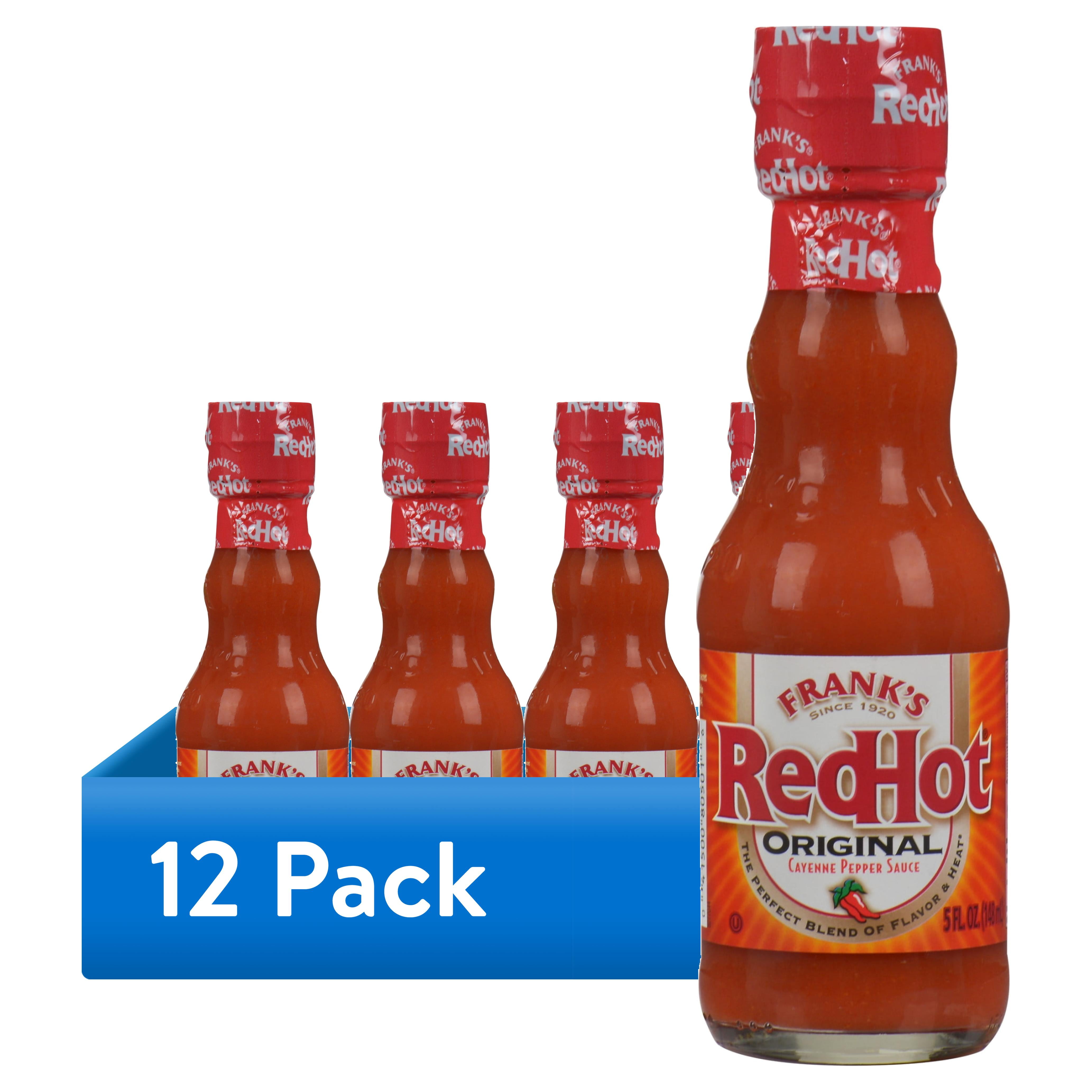 (12 pack) Frank's RedHot Kosher Original Cayenne Pepper Hot Sauce, 5.0 ...