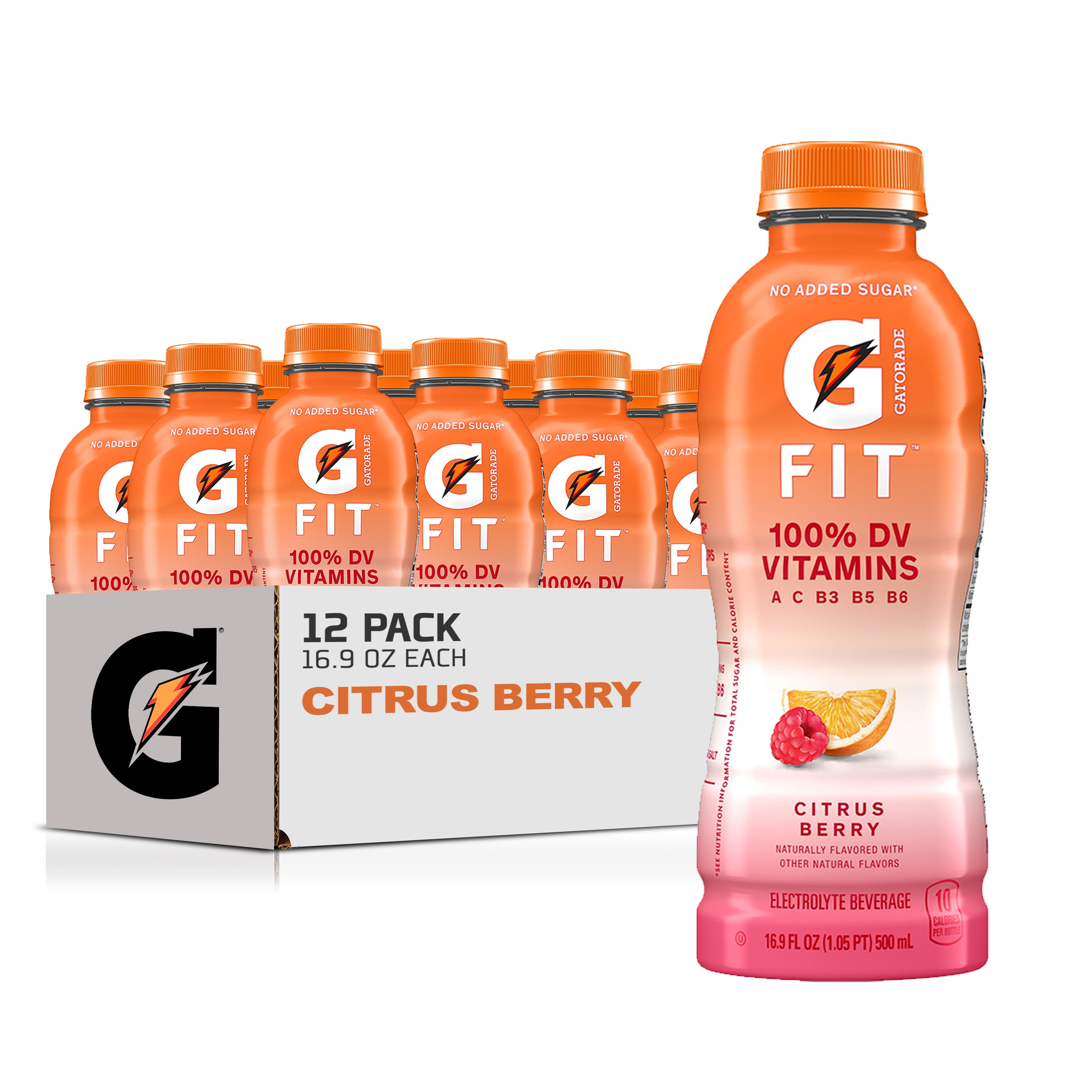 (12 pack) Gatorade Fit Citrus Berry Sports Drink, 16.9 fl oz, 1 Count ...