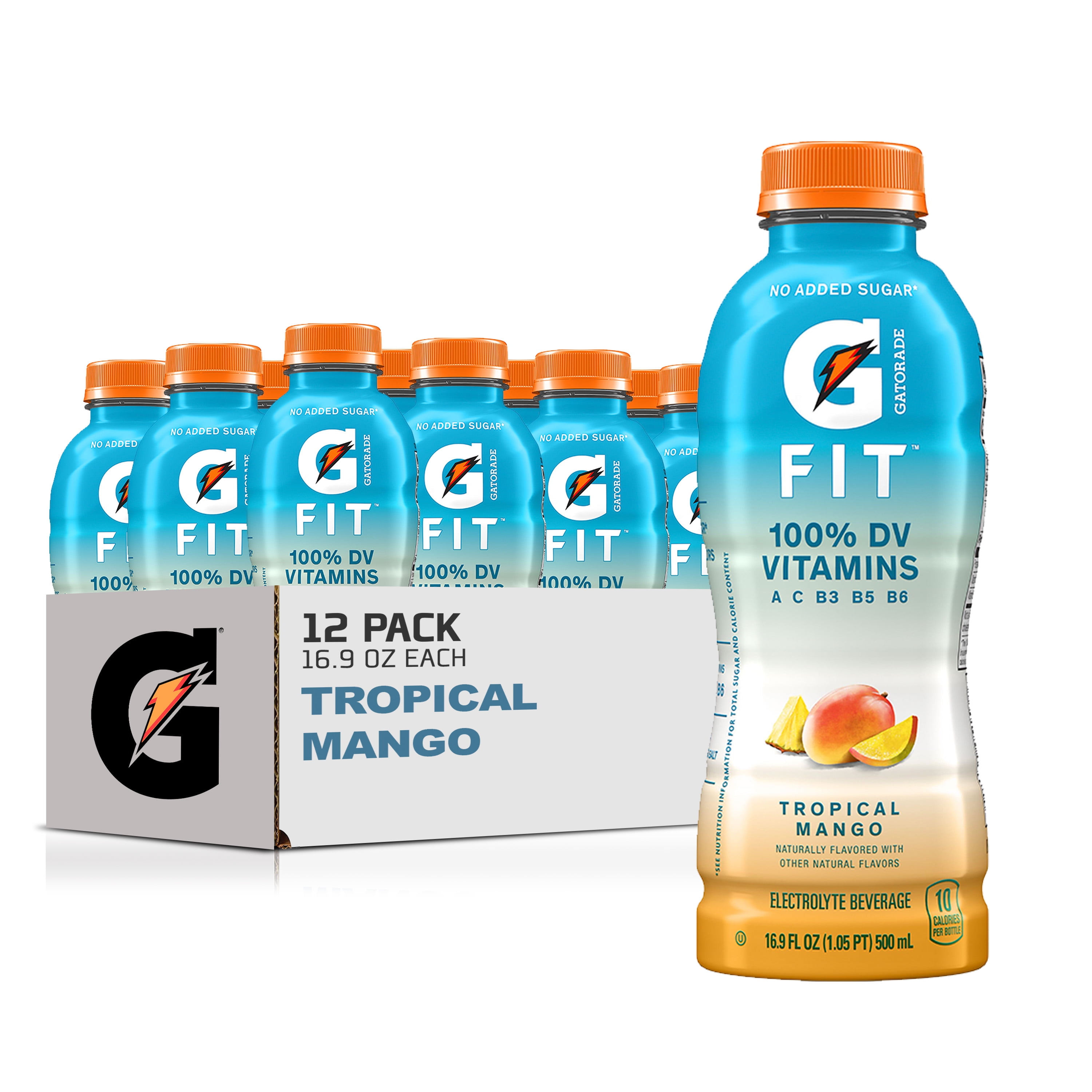 (12 pack) Gatorade Fit Tropical Mango Sports Drink, 16.9 fl oz, 1 Count ...