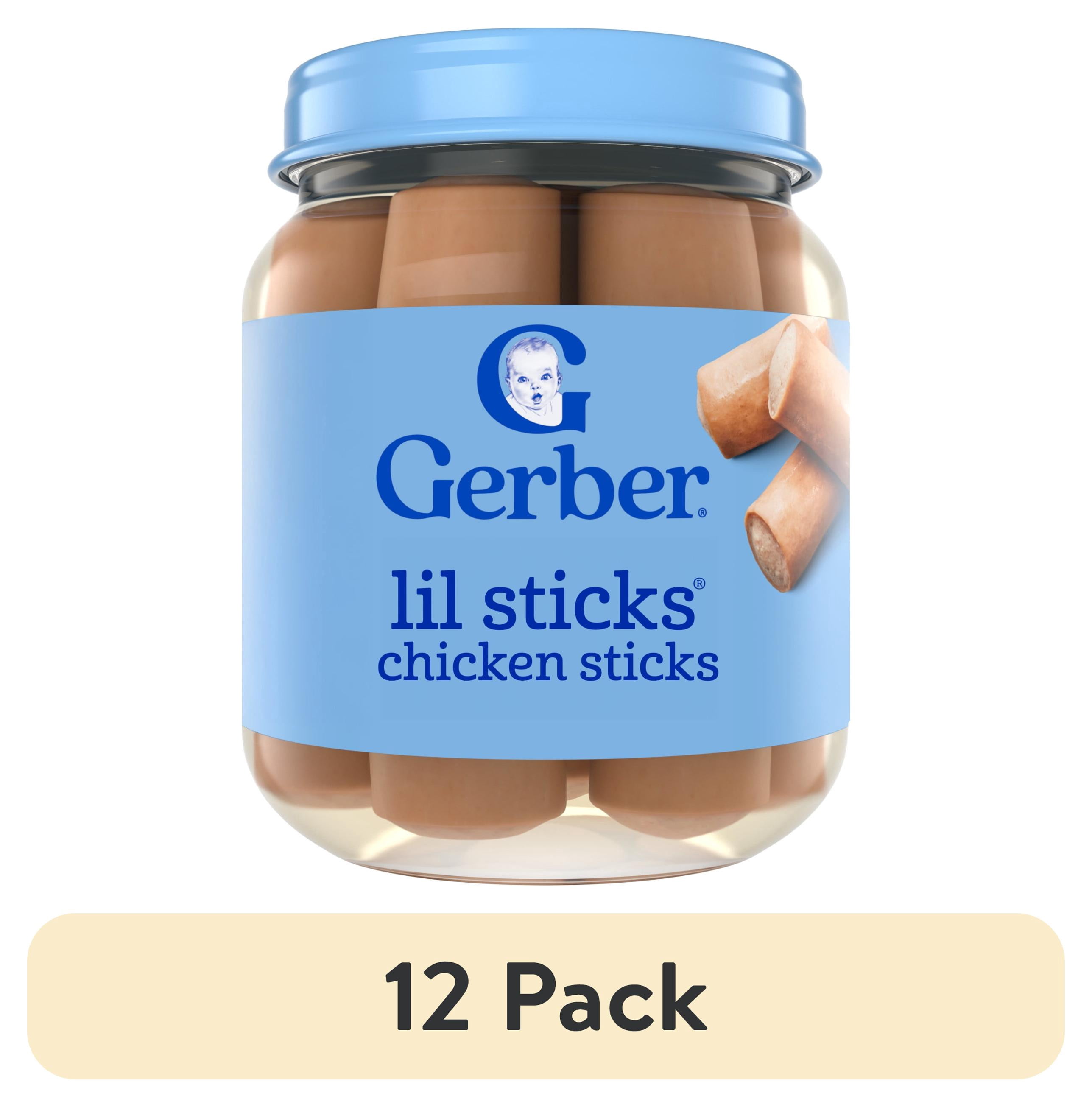 (12 pack) Gerber 3rd Foods Mealtime for Baby Lil' Sticks, Chicken, 2.5 ...