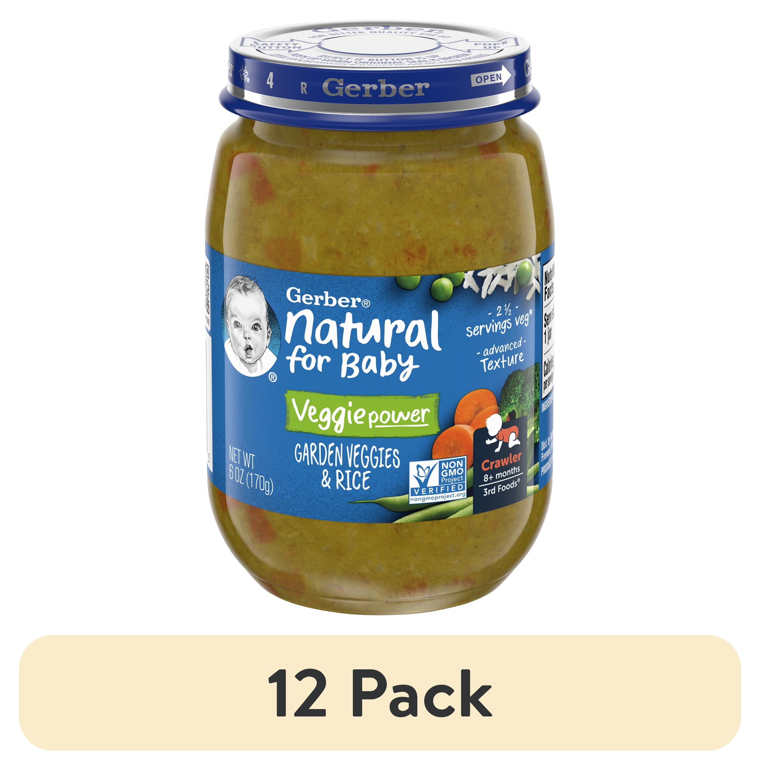 (12 pack) Gerber 3rd Foods Natural for Baby Veggie Power Baby Food ...