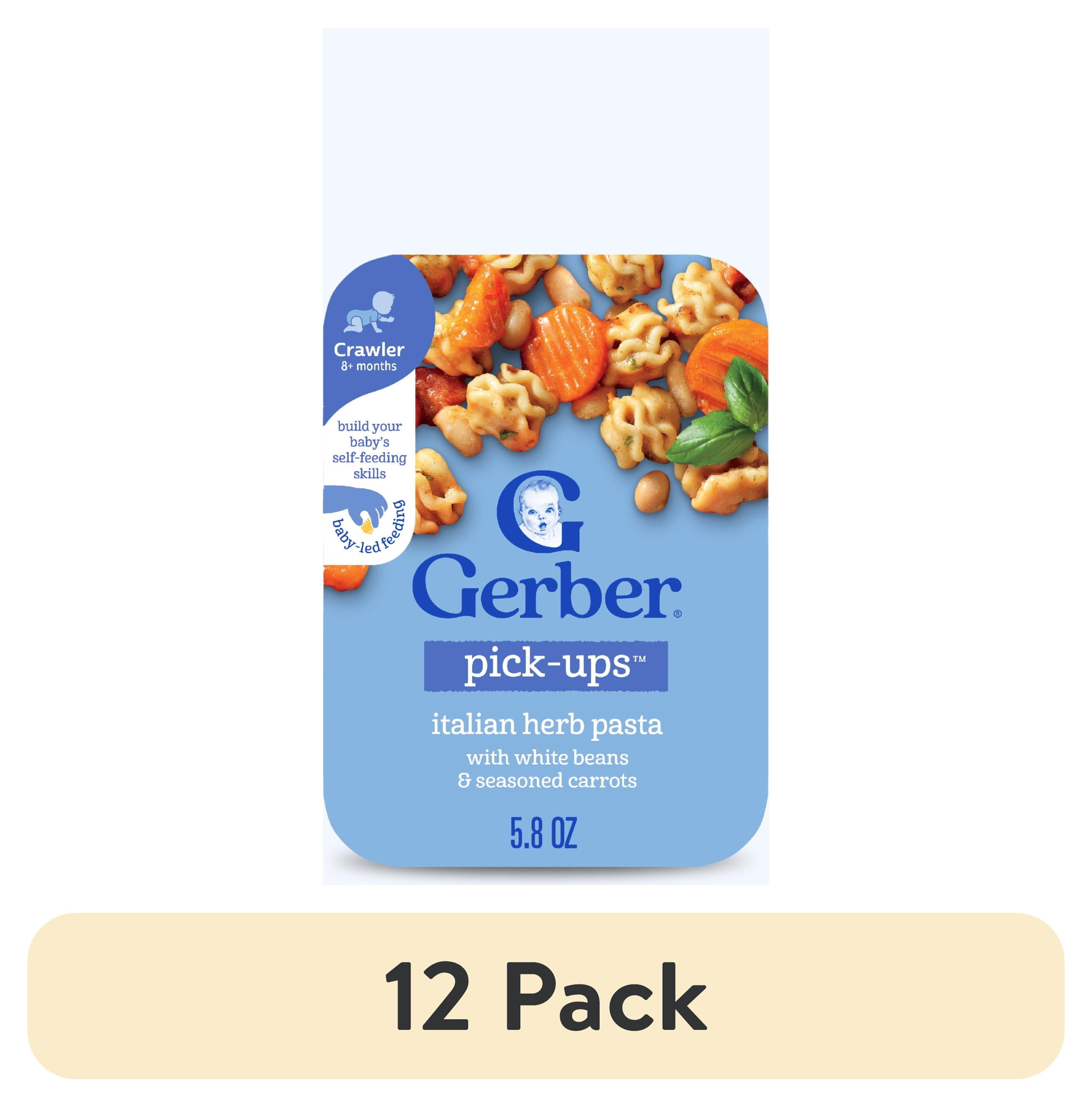 (12 pack) Gerber Stage 3 Baby Food, Italian Herb Pasta, Pick-Ups, Baby ...