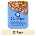(12 pack) Gerber Mealtime for Toddler, Mashed Potatoes & Seasoned Beef ...
