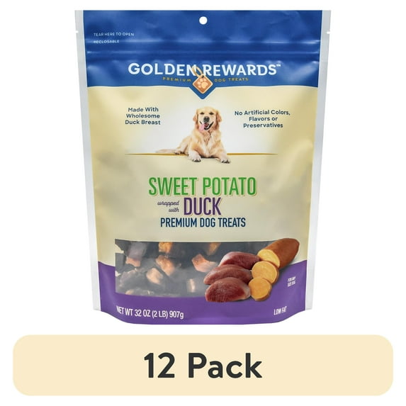 (12 pack) Golden Rewards Sweet Potato Wrapped with Duck Premium Dog ...