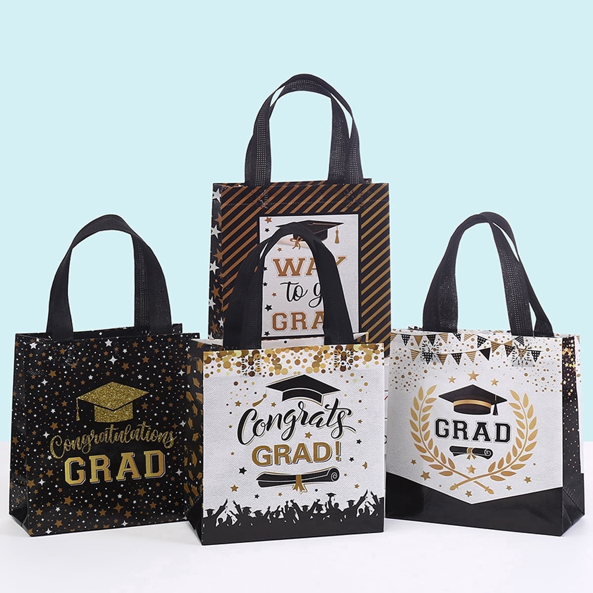 12 pack Graduation Gift Bags with Handles Class of 2026 Grad Non Woven ...