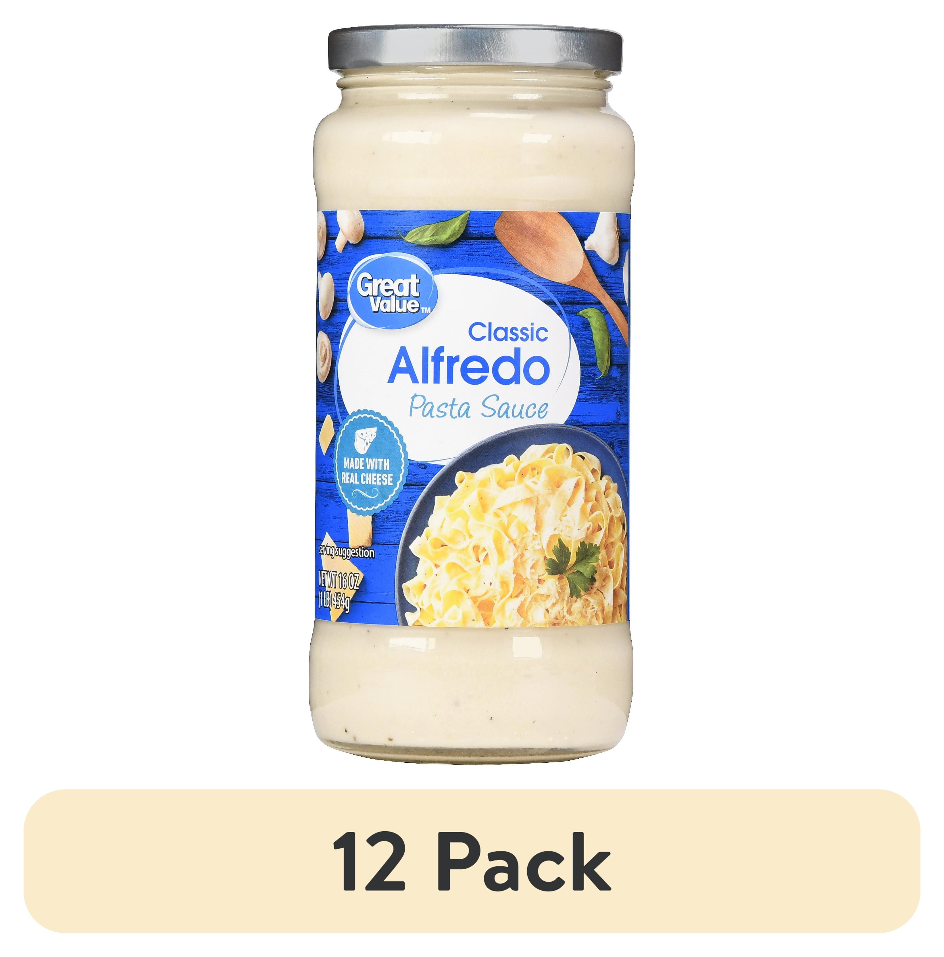 (12 pack) Great Value Alfredo Pasta Sauce, 16 oz - Walmart.com