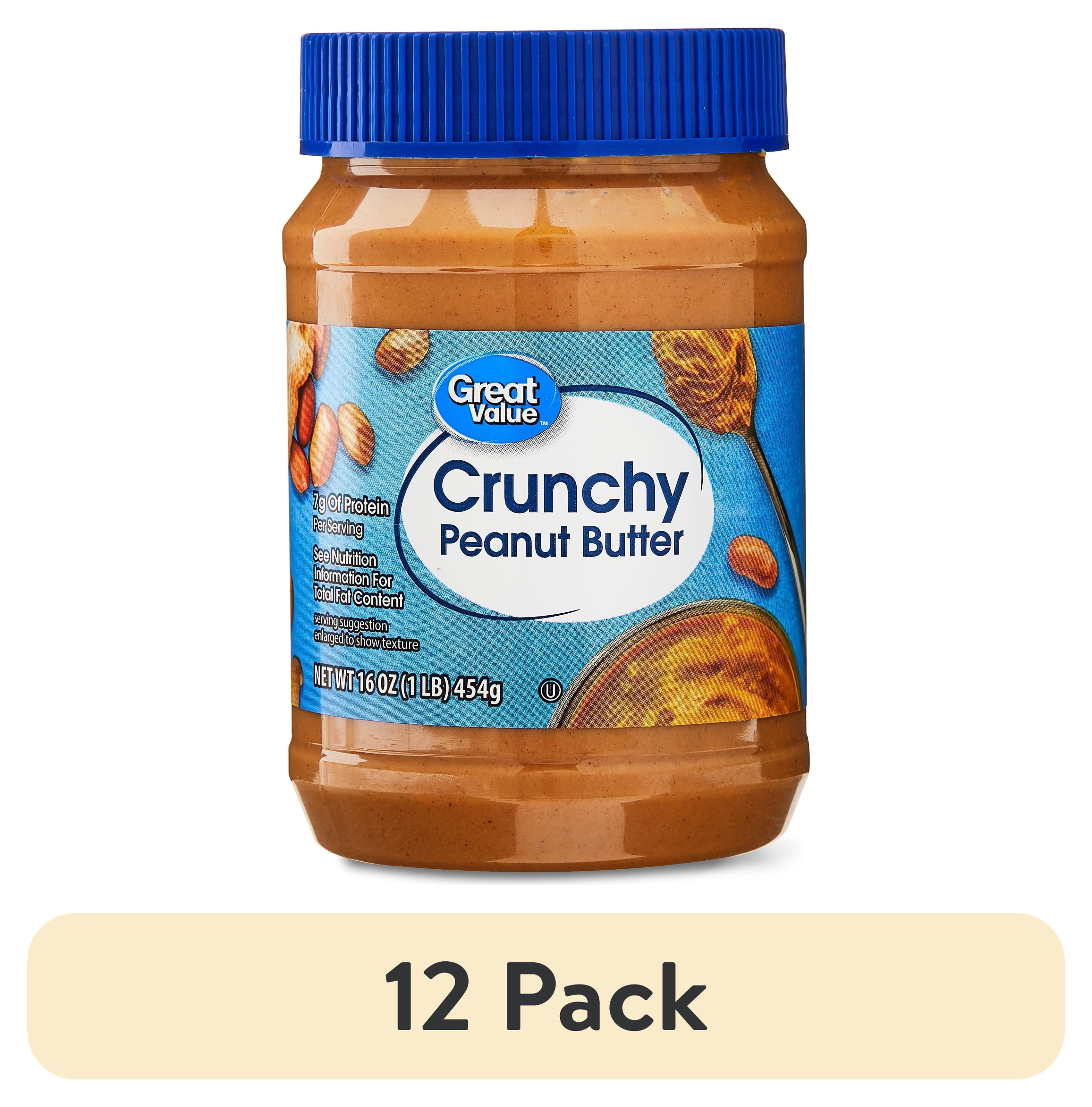 (12 pack) Great Value Crunchy Peanut Butter, 16 oz - Walmart.com