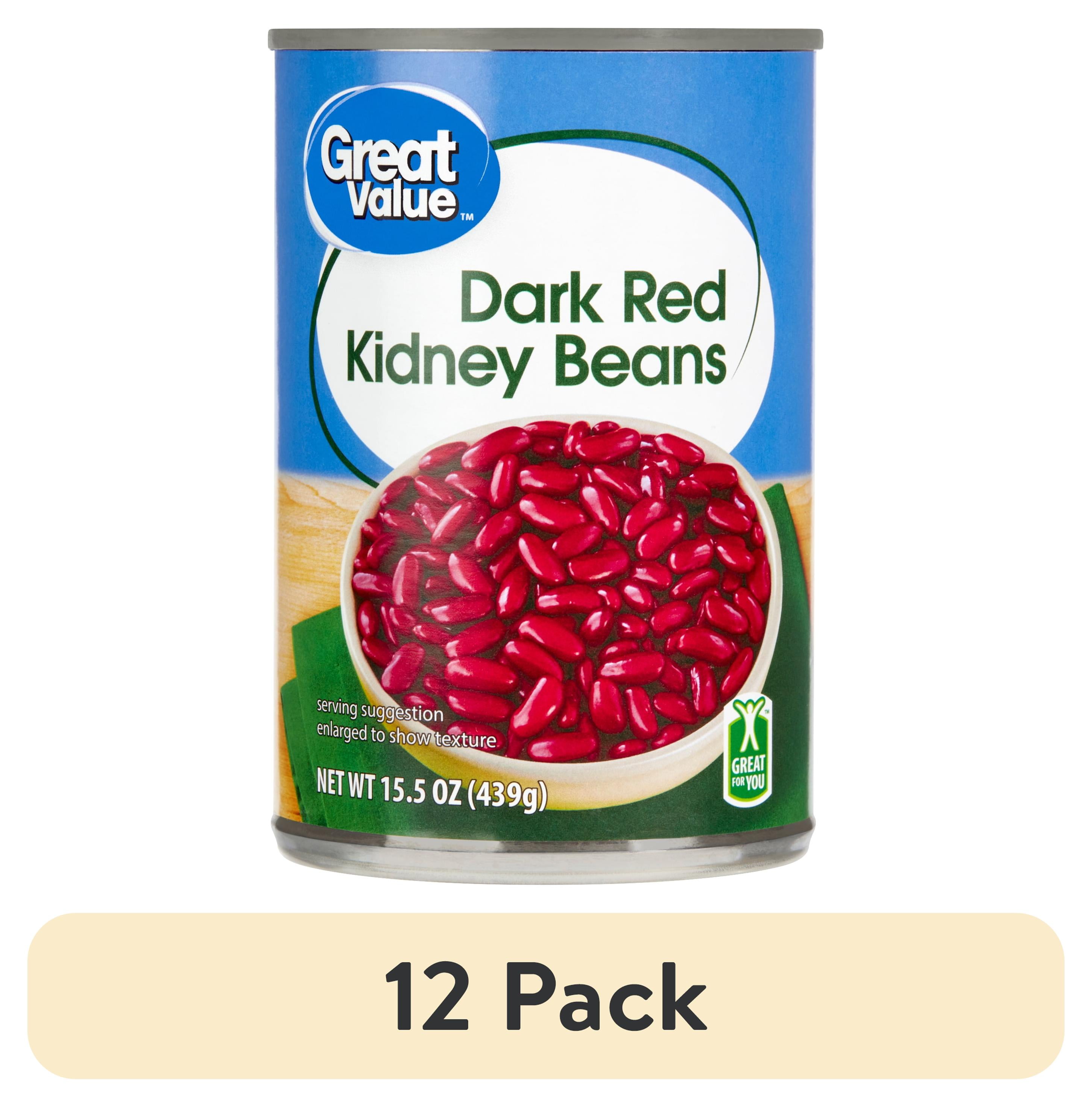(12 pack) Great Value Dark Red Kidney Beans, 15.5 oz - Walmart.com