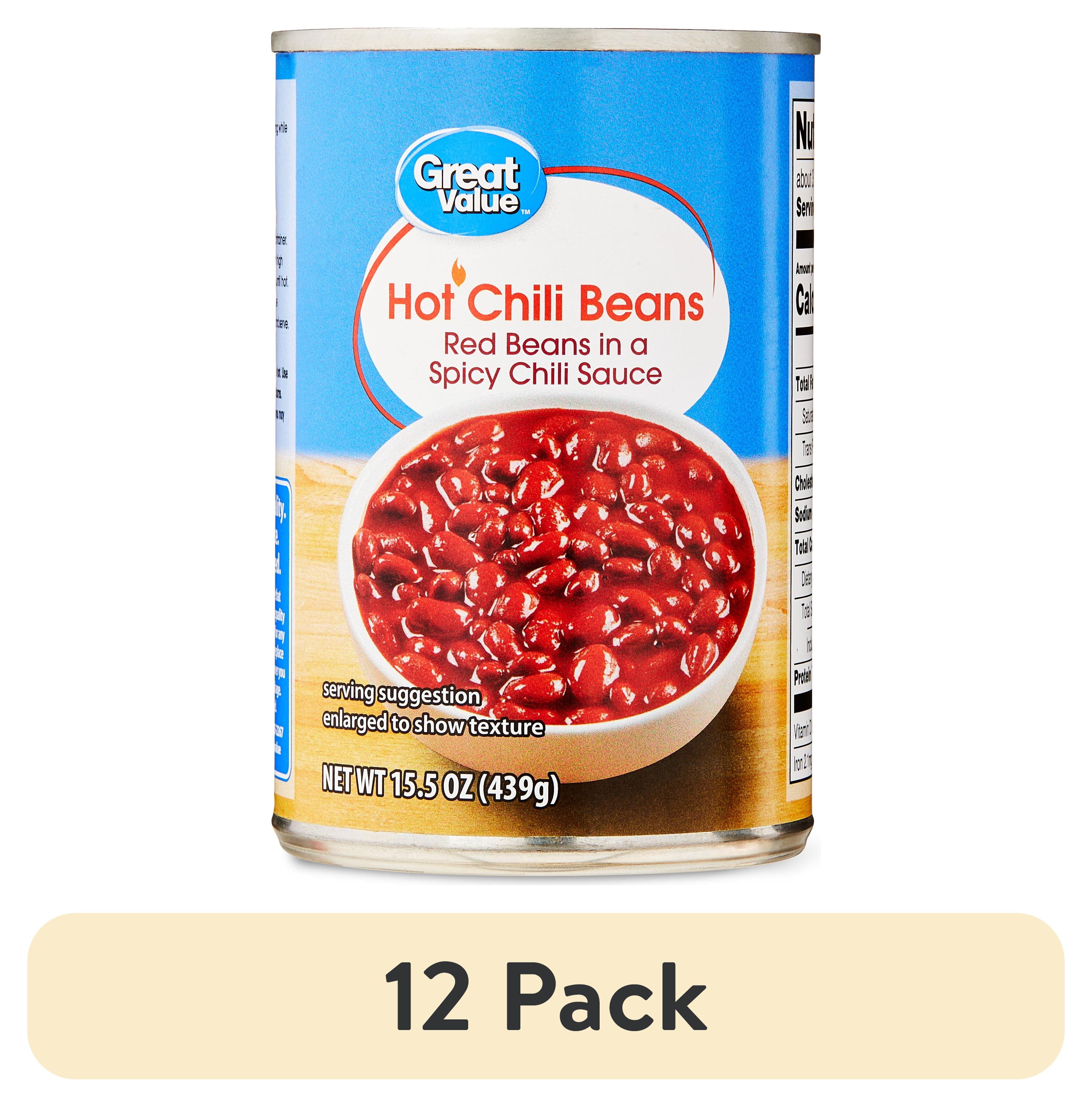 (12 pack) Great Value Hot Chili Beans, 15.5 oz - Walmart.com