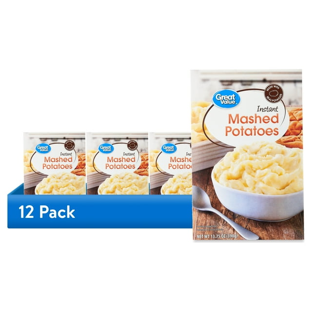 (12 pack) Great Value Instant Mashed Potatoes 13.75 oz Box - Walmart.com